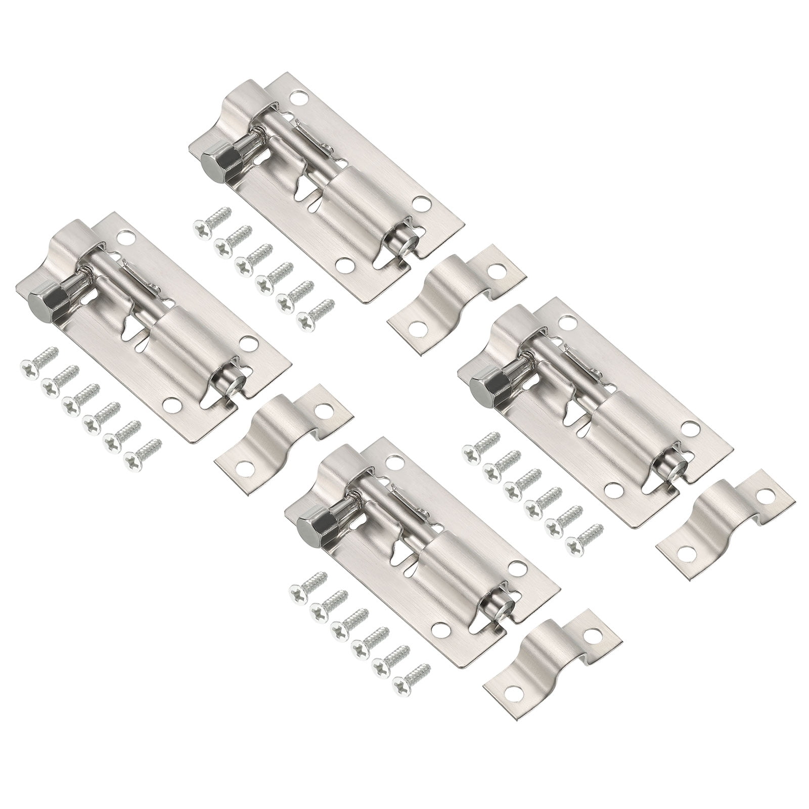 Uxcell Door Barrel Bolt Latch 2 inch 4 Pack Stainless Steel Security ...