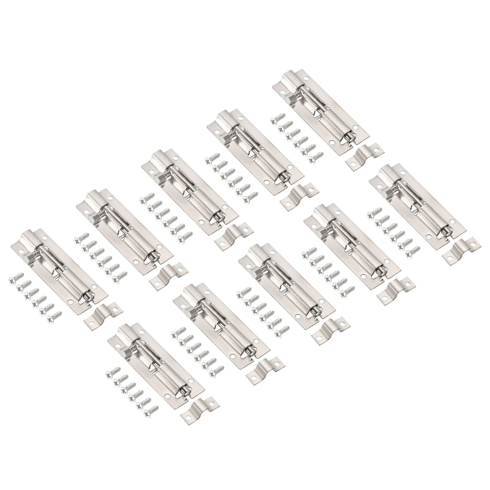 Unique Bargains Door Barrel Bolt Latch 3 Inch, 10 Pack Stainless Steel ...