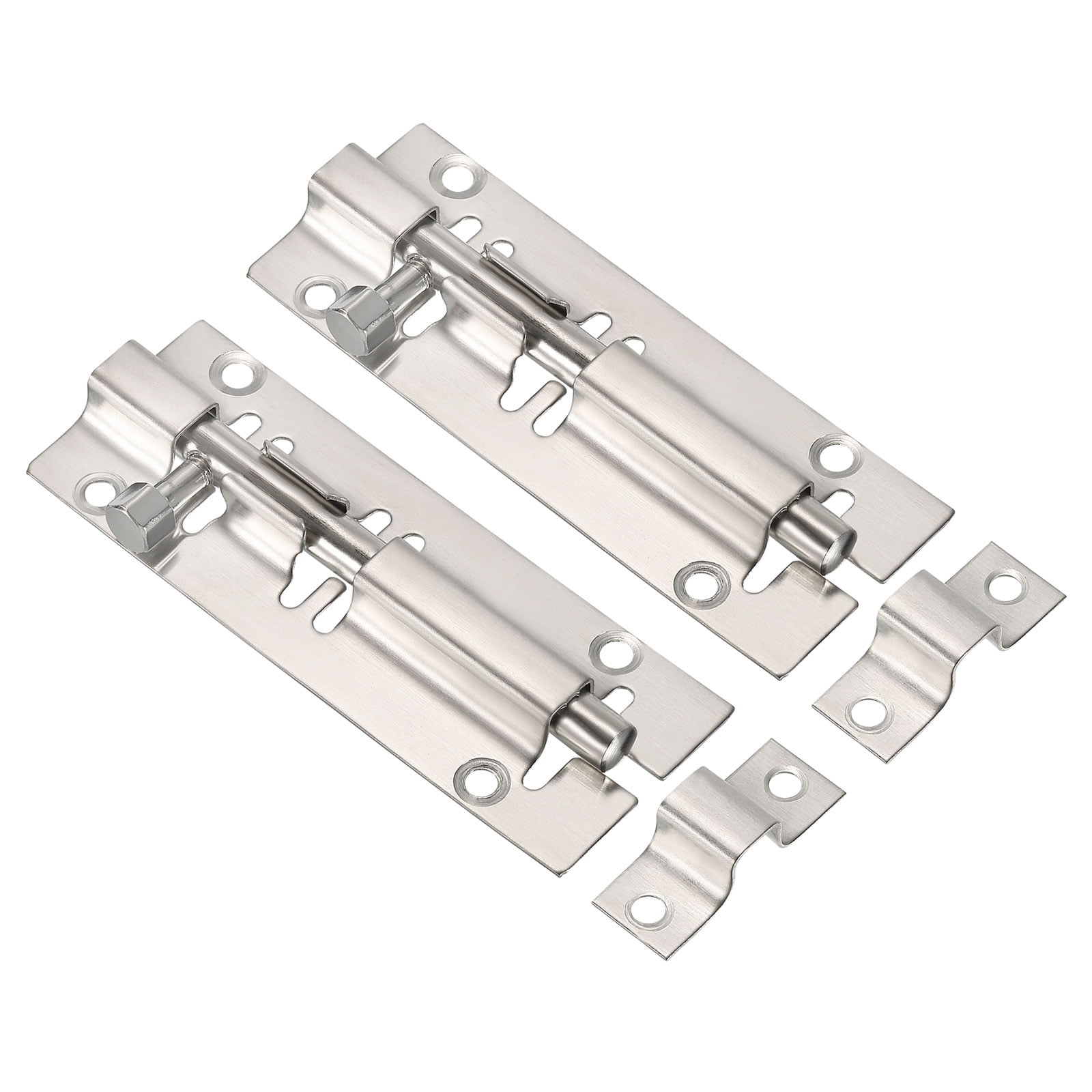 Unique Bargains Door Barrel Bolt Latch 4Inch, 2 Pack Stainless Steel ...