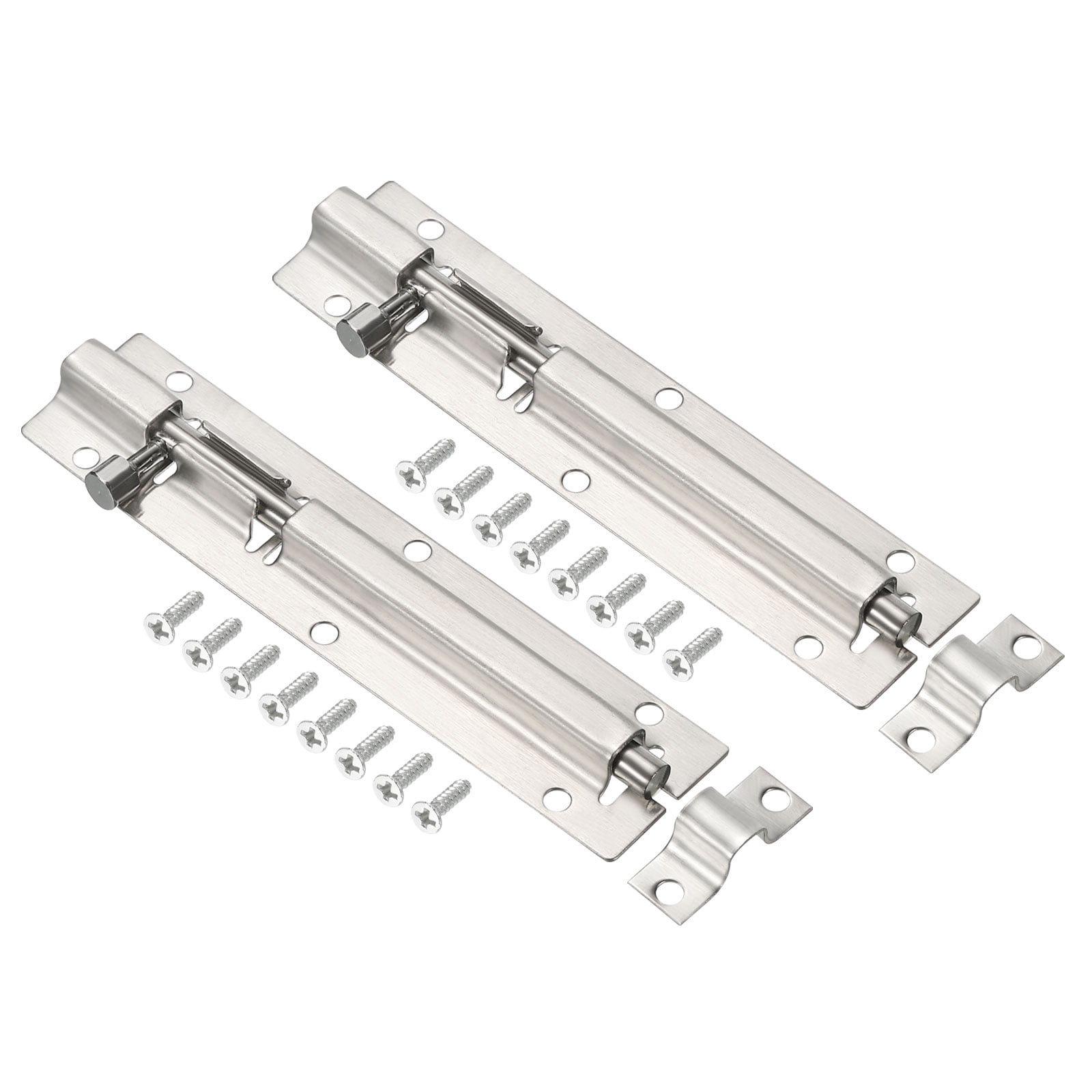 Unique Bargains Door Barrel Bolt Latch 5 Inch, 2 Pack Stainless Steel ...