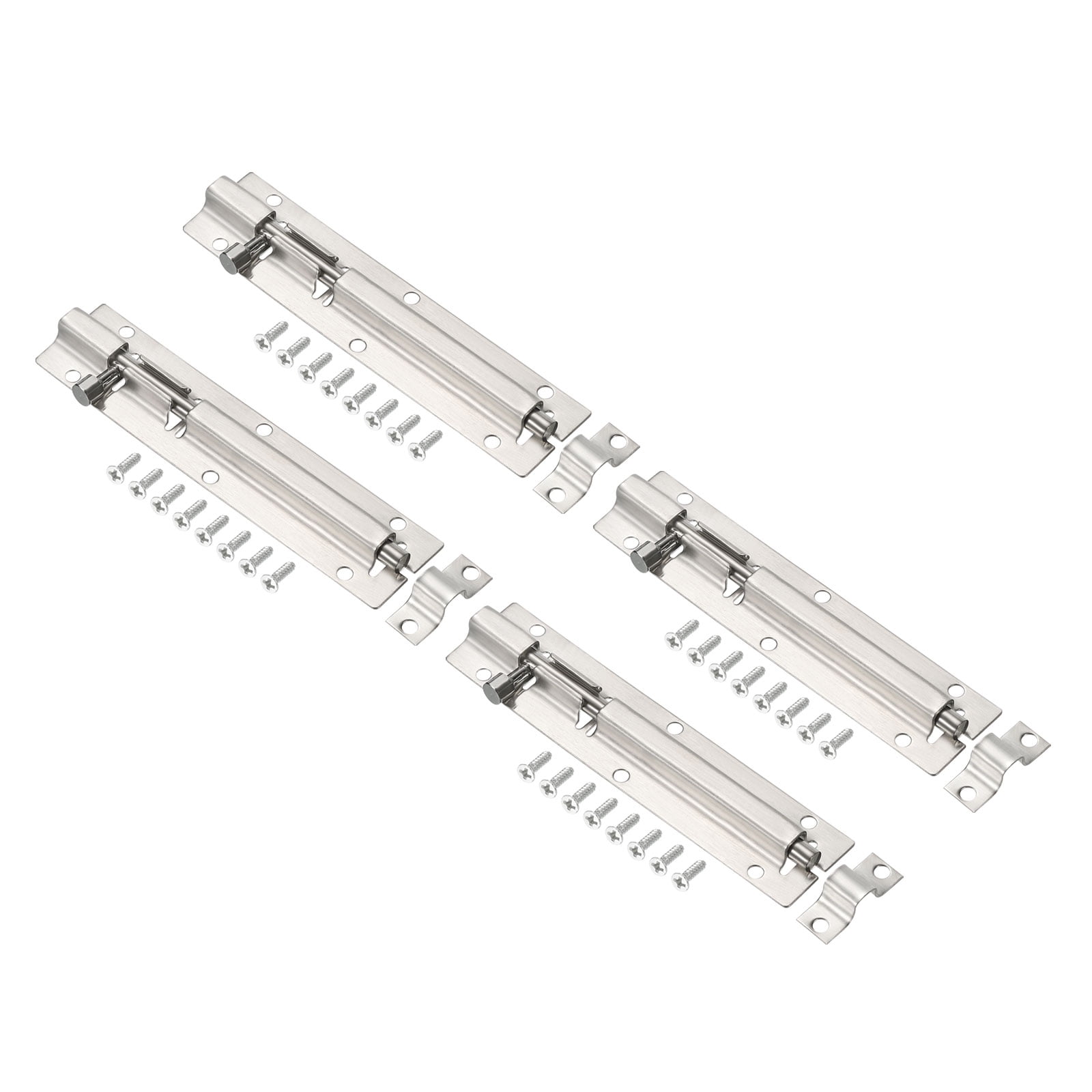 Unique Bargains Door Barrel Bolt Latch 5 Inch, 4 Pack Stainless Steel ...
