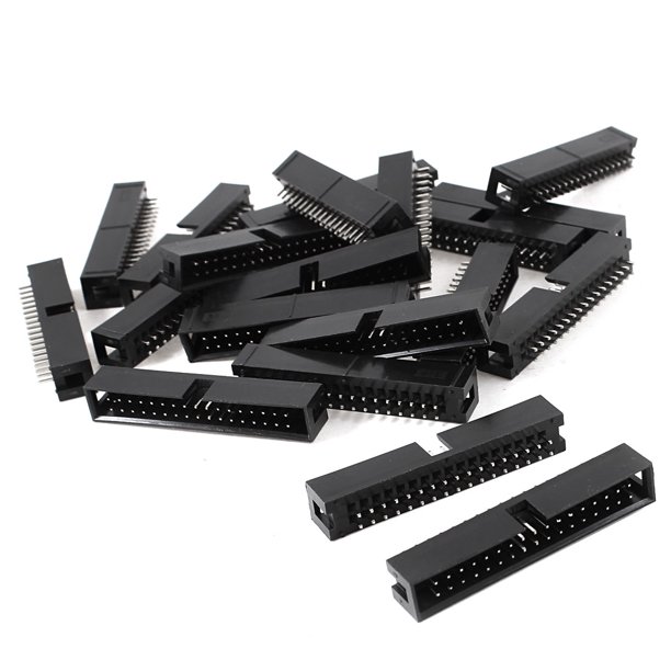 Unique Bargains Double Rows 2.54mm Spacing 34Pins Straight IDC Pin Headers 20Pcs - Walmart ...