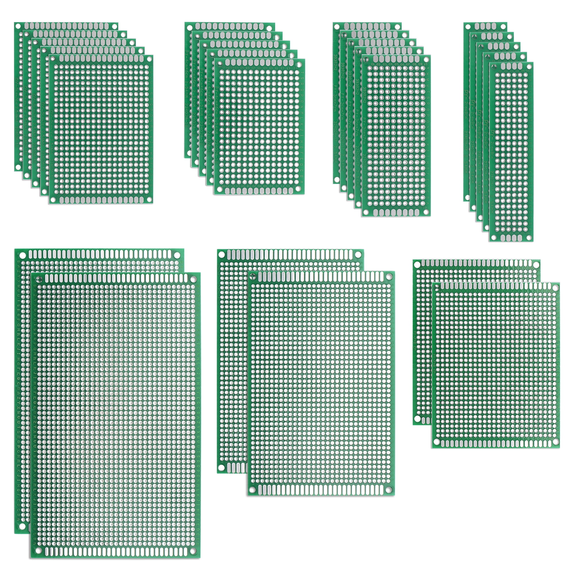 Unique Bargains Double-Sided PCB Board Printed Circuit Boards Kit 7 ...