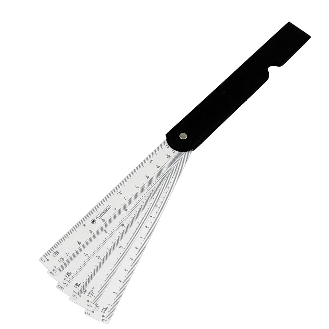 Unique Bargains Drafting Fan Scale Ruler Portable Architect Engineering ...