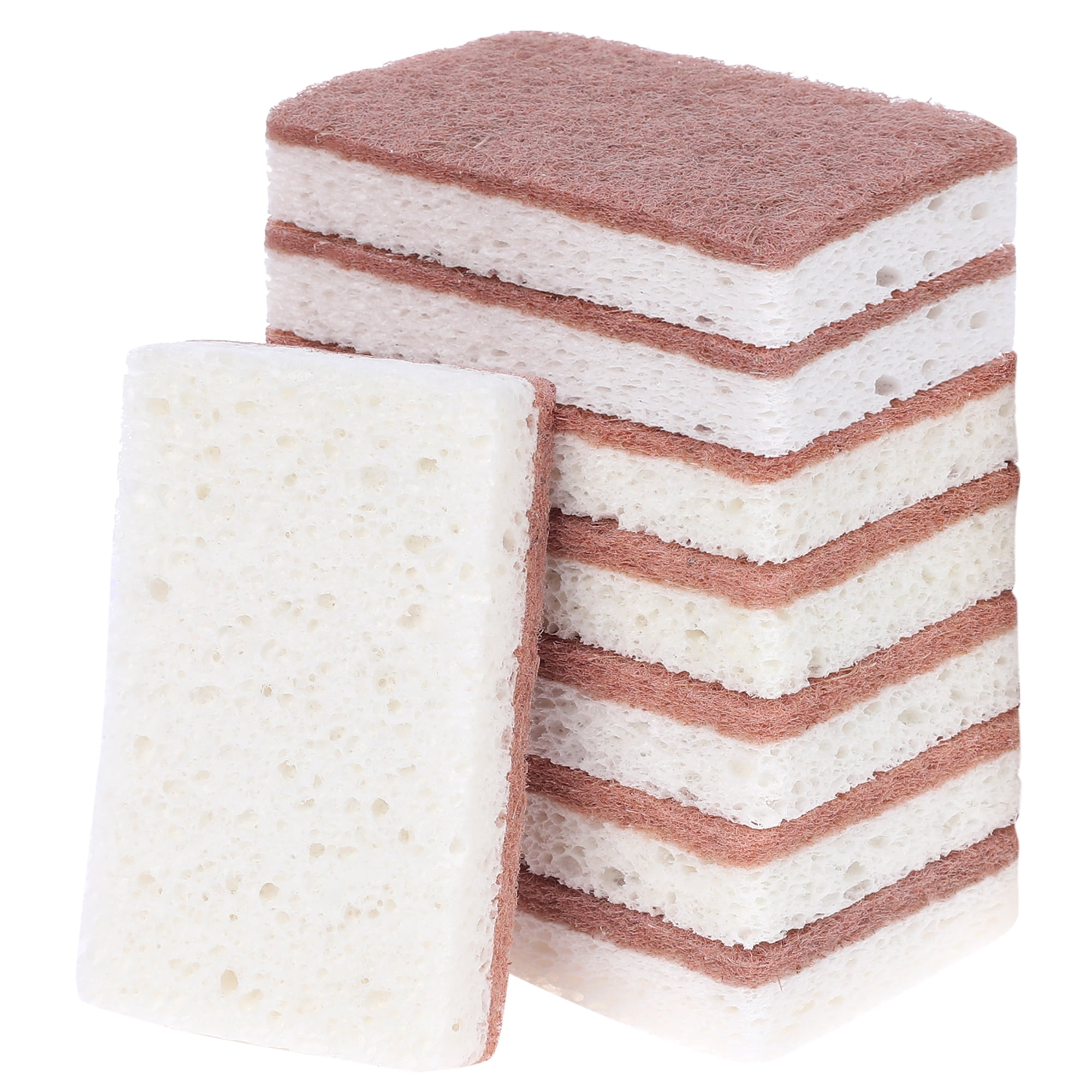 Unique Bargains Dual Sided Cleaning Sponges Kitchen Dishes Sponge White ...