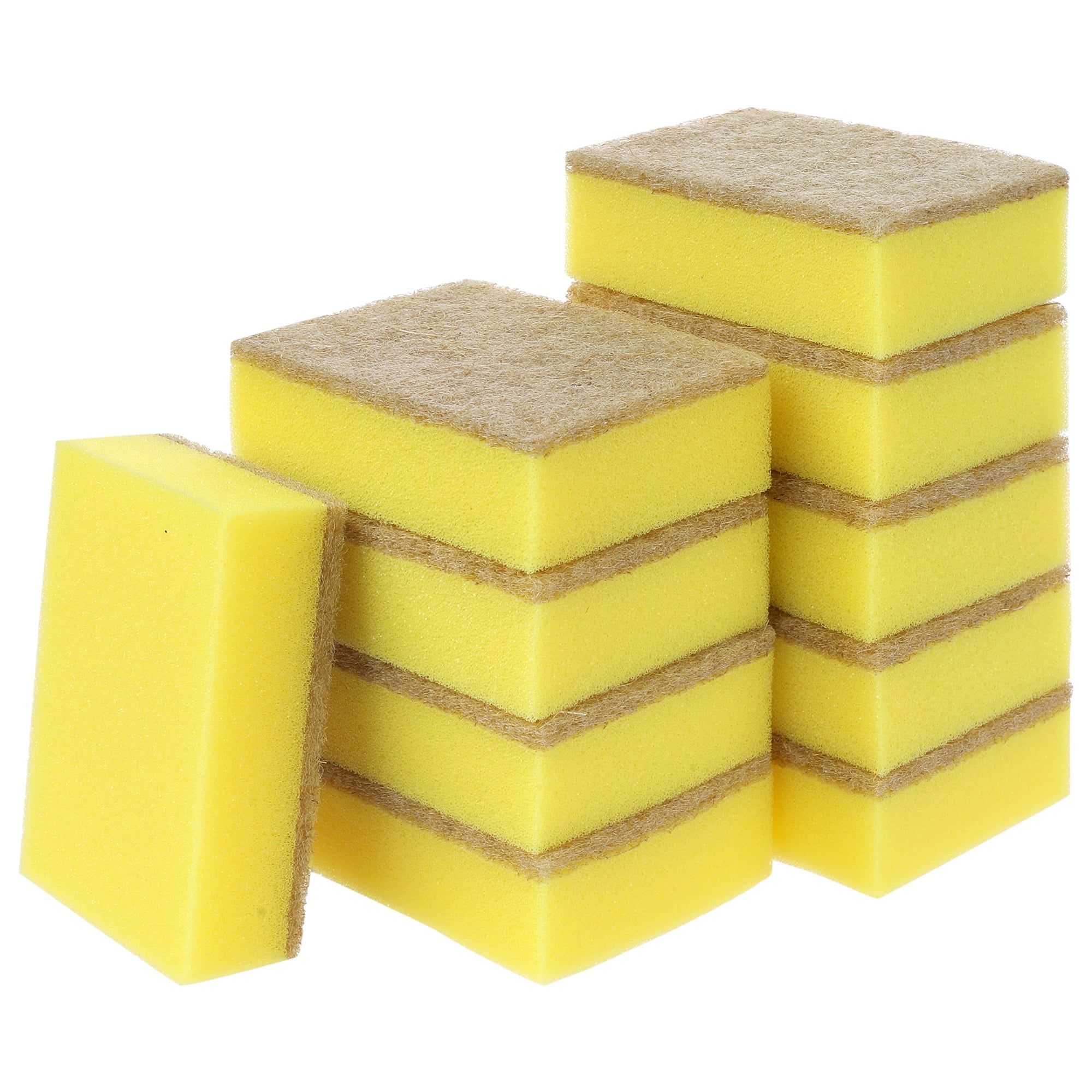 Unique Bargains Dual Sided Dish Sponges Non Scratch Cleaning Sponge 10 ...
