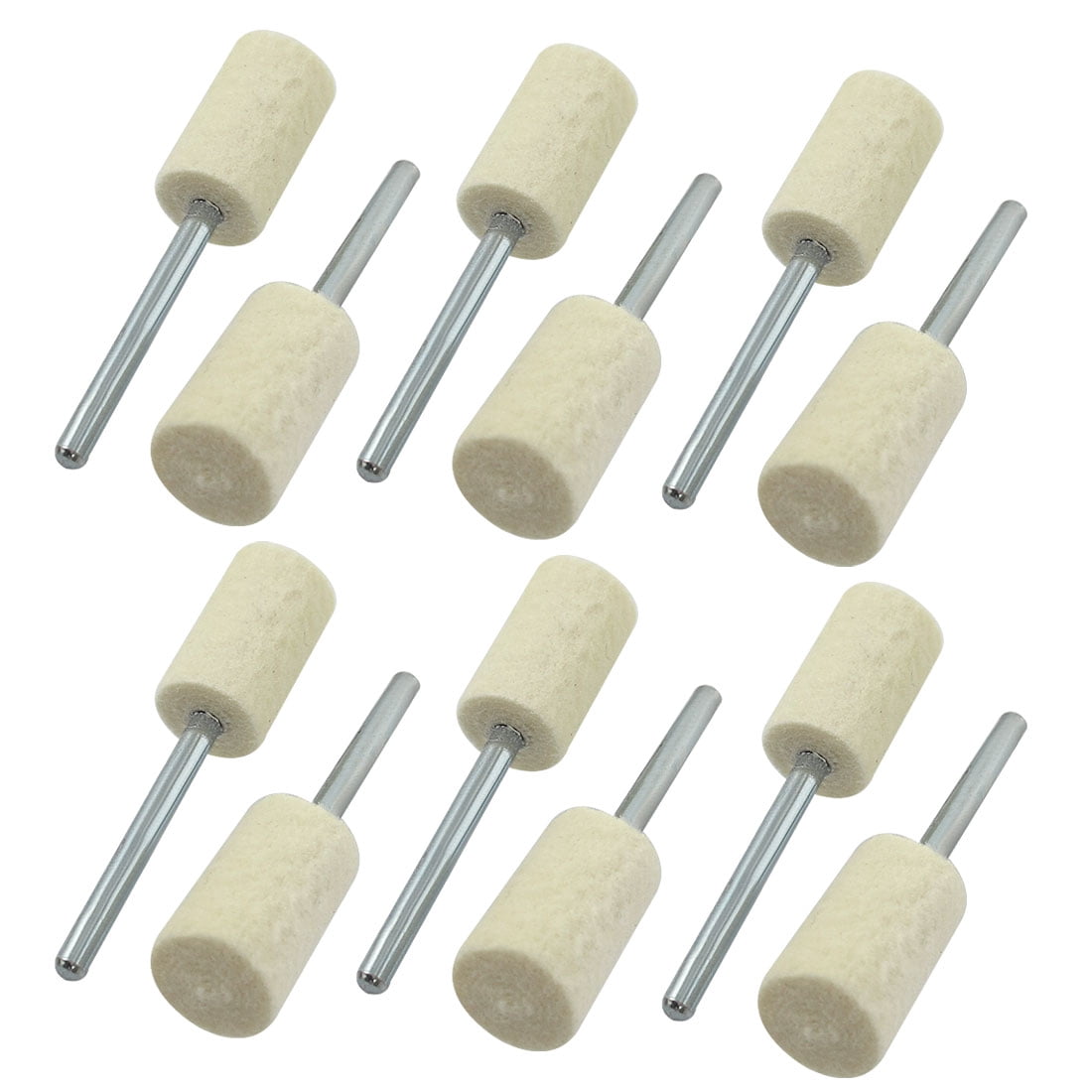 Unique Bargains Electric Drills 10mm Cylindrical Head Felt 3mm Polisher ...