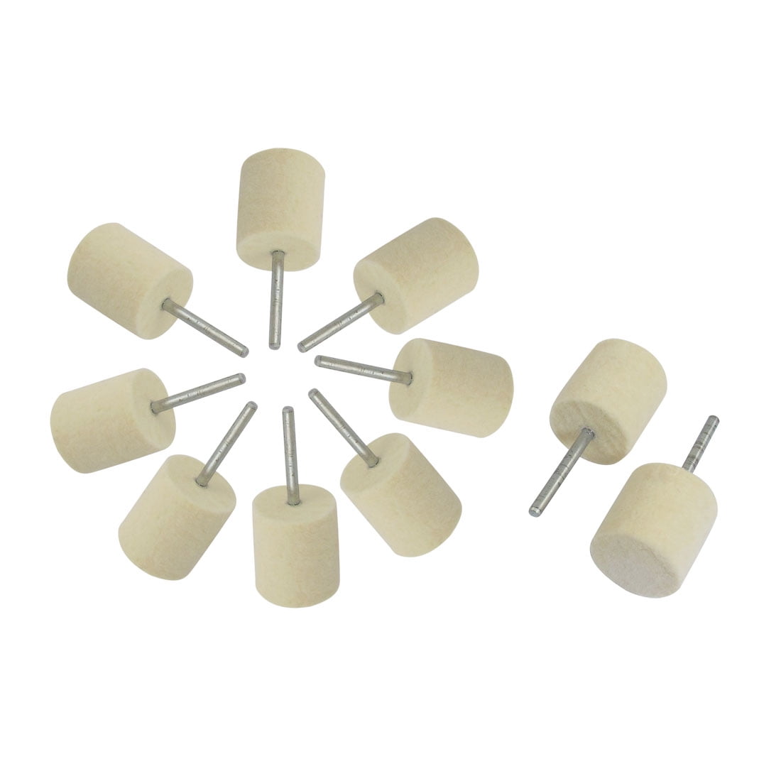 Unique Bargains Electric Drills 20mm Cylindrical Head Felt 3mm Polisher ...