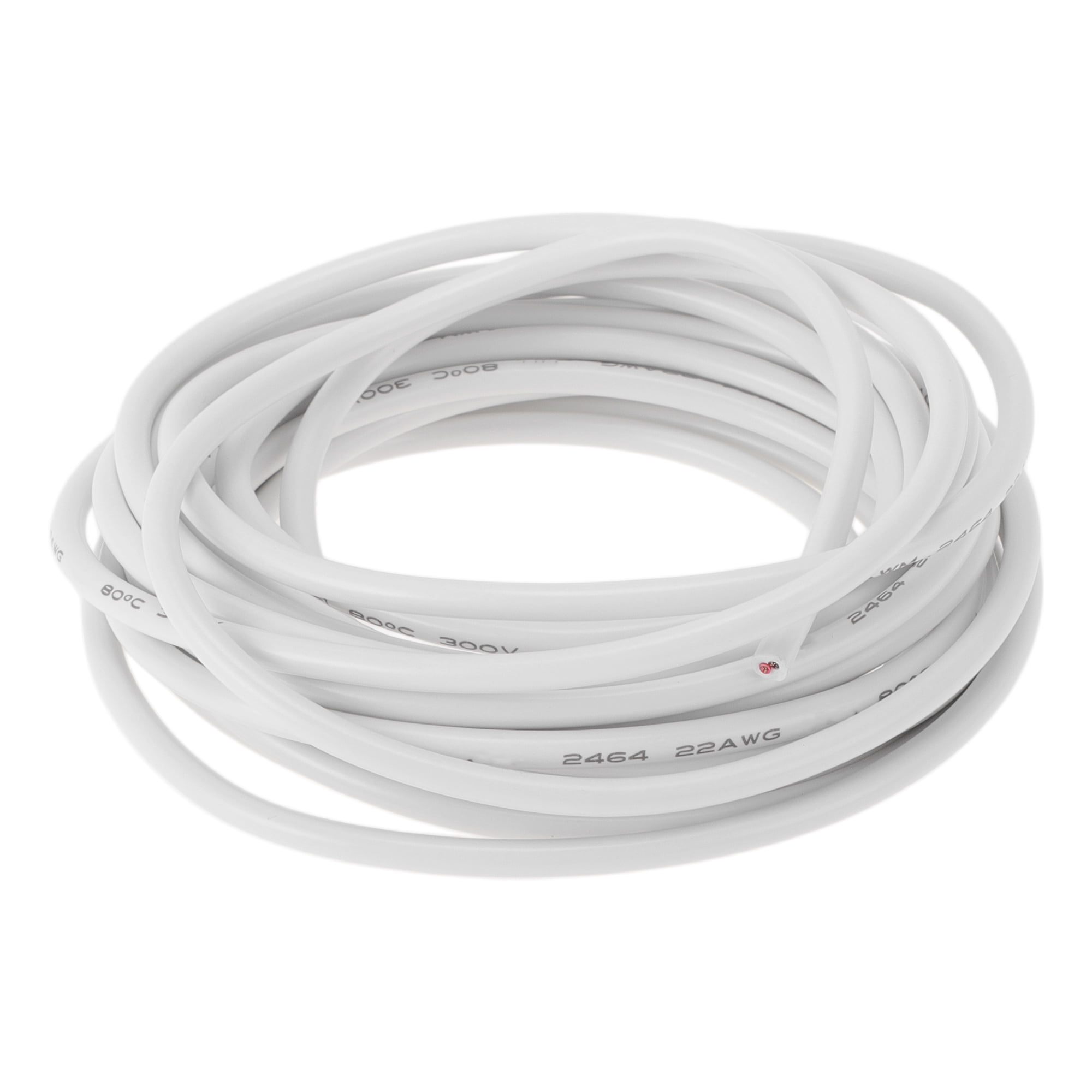 Unique Bargains Electrical Ground Wire Automotive Power Wire 16FT White ...