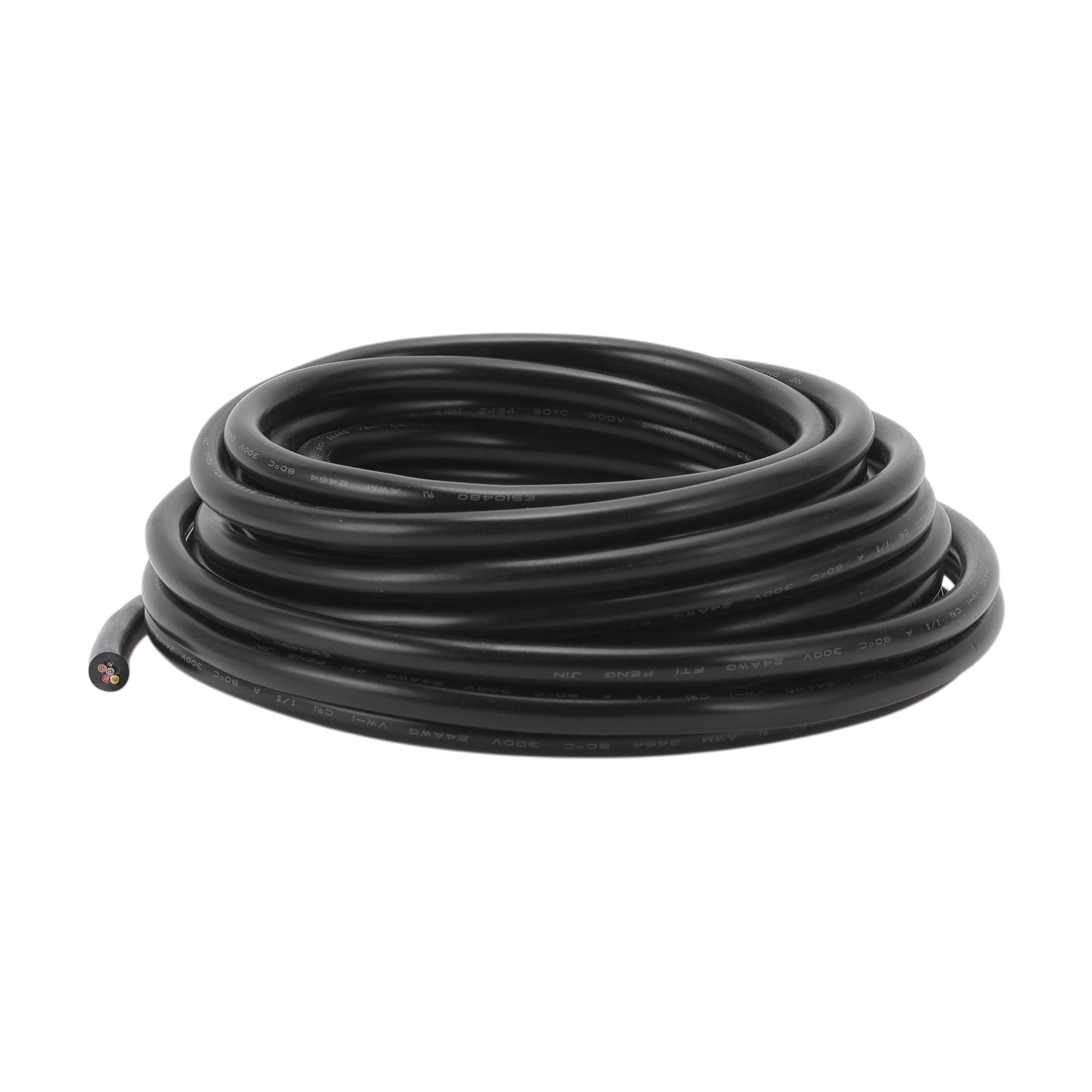 Unique Bargains Electrical Ground Wire Automotive Power Wire 20FT Black ...