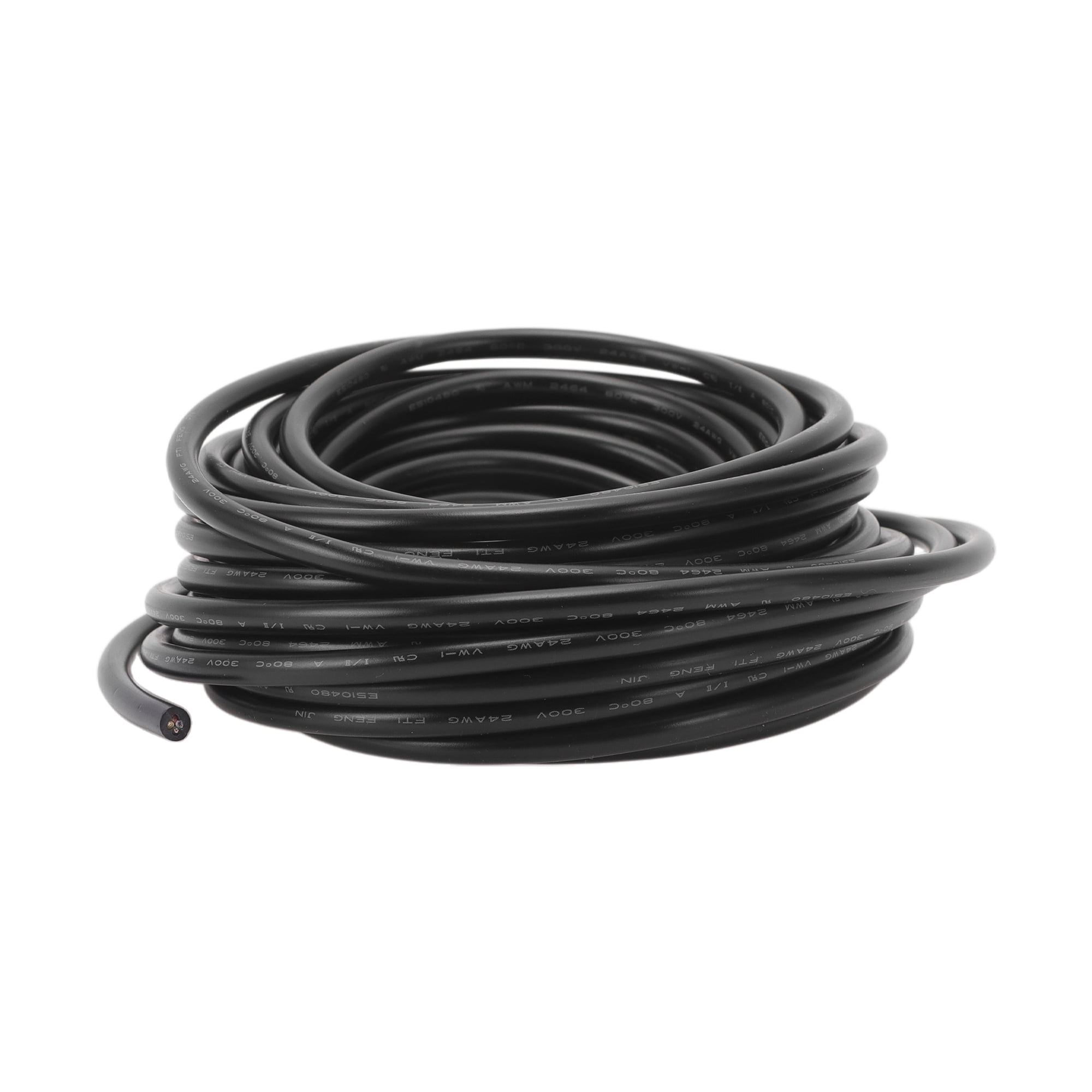 Unique Bargains Electrical Ground Wire Automotive Power Wire 25FT Black ...