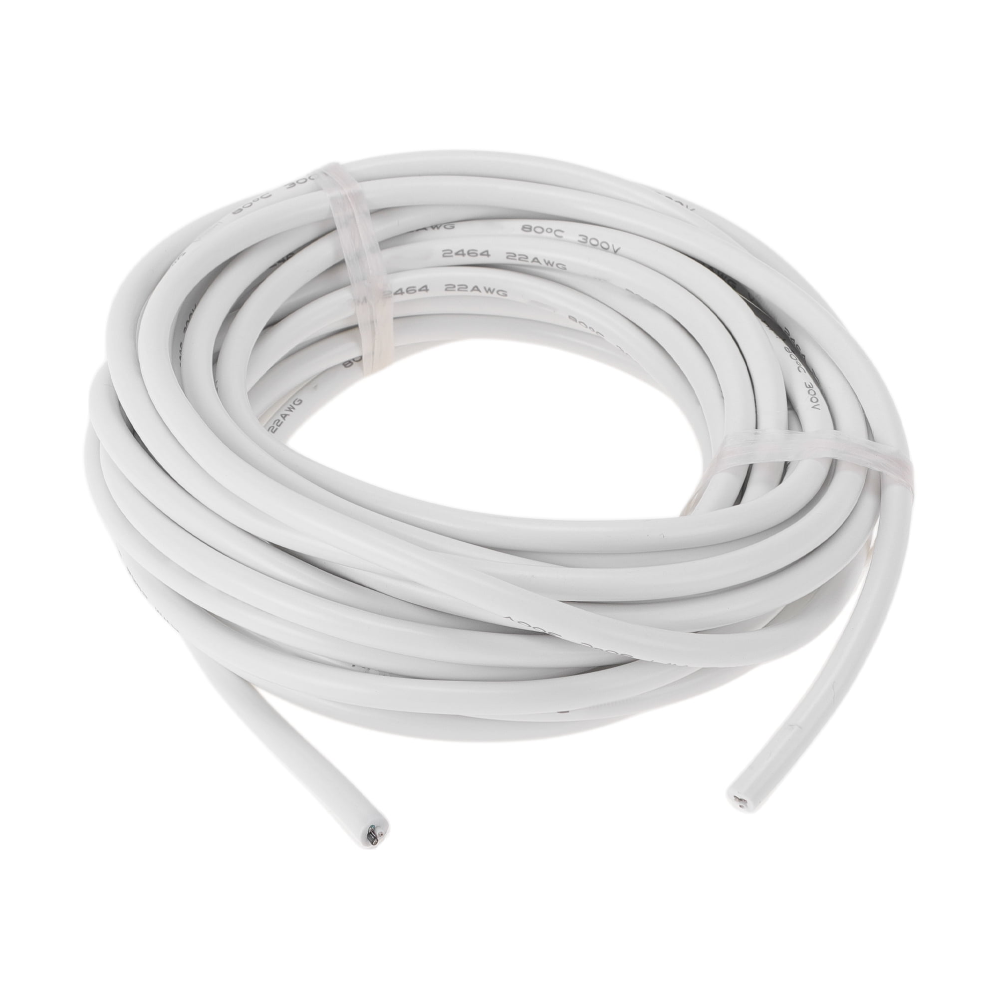 Unique Bargains Electrical Ground Wire Automotive Power Wire 26FT White ...