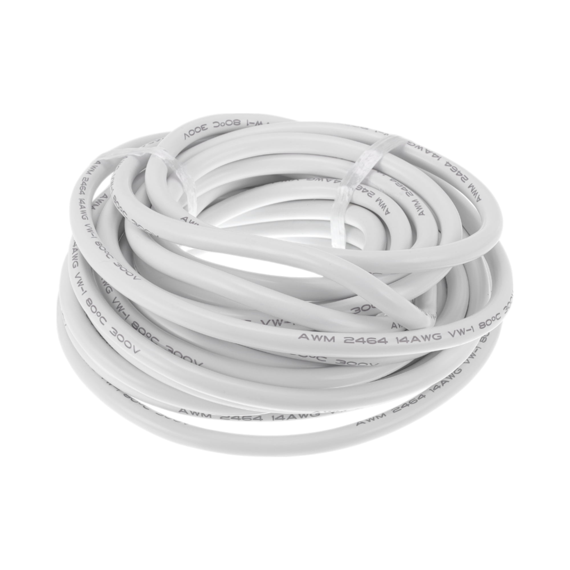 Unique Bargains Electrical Ground Wire Automotive Power Wire 30FT White ...