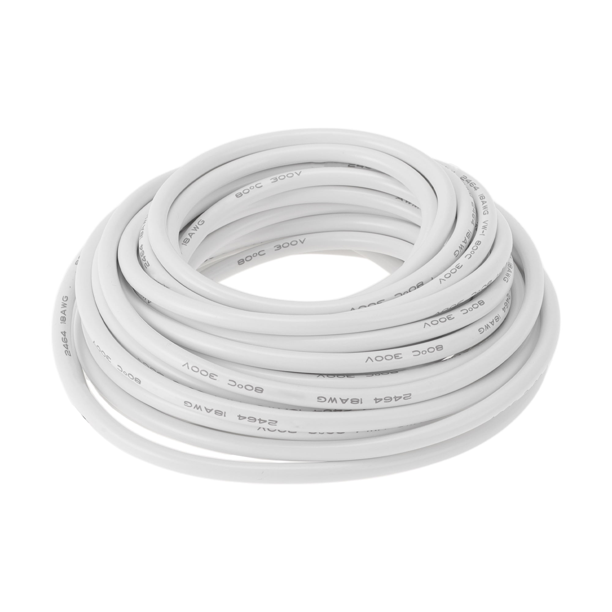 Unique Bargains Electrical Ground Wire Automotive Power Wire 30FT White ...