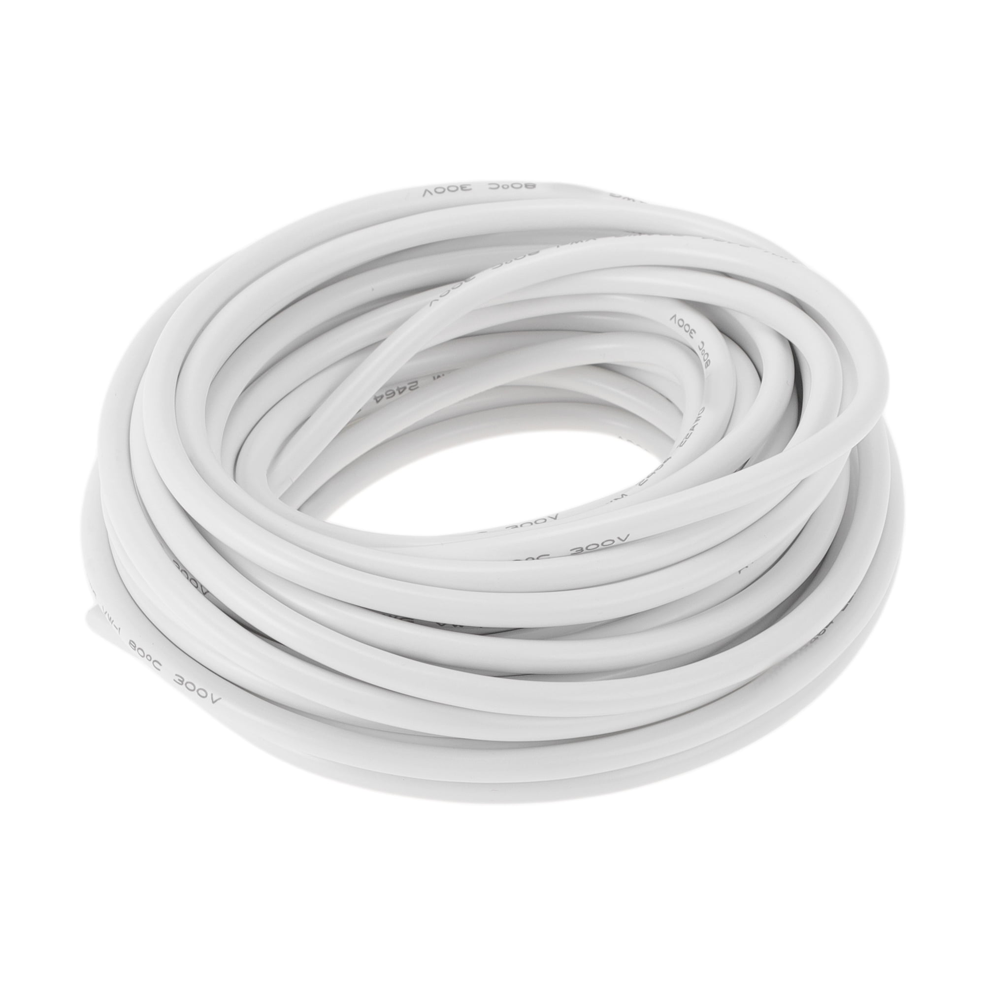Unique Bargains Electrical Ground Wire Automotive Power Wire 33FT White ...