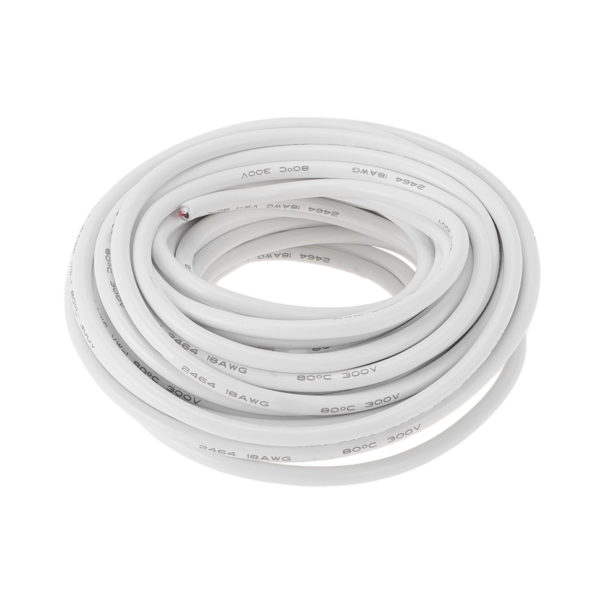 Unique Bargains Electrical Ground Wire Automotive Power Wire 39FT White ...