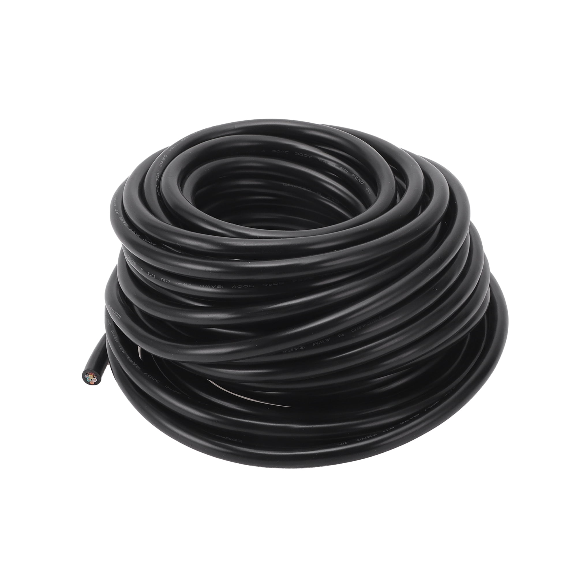 Unique Bargains Electrical Ground Wire Automotive Power Wire 49FT Black ...