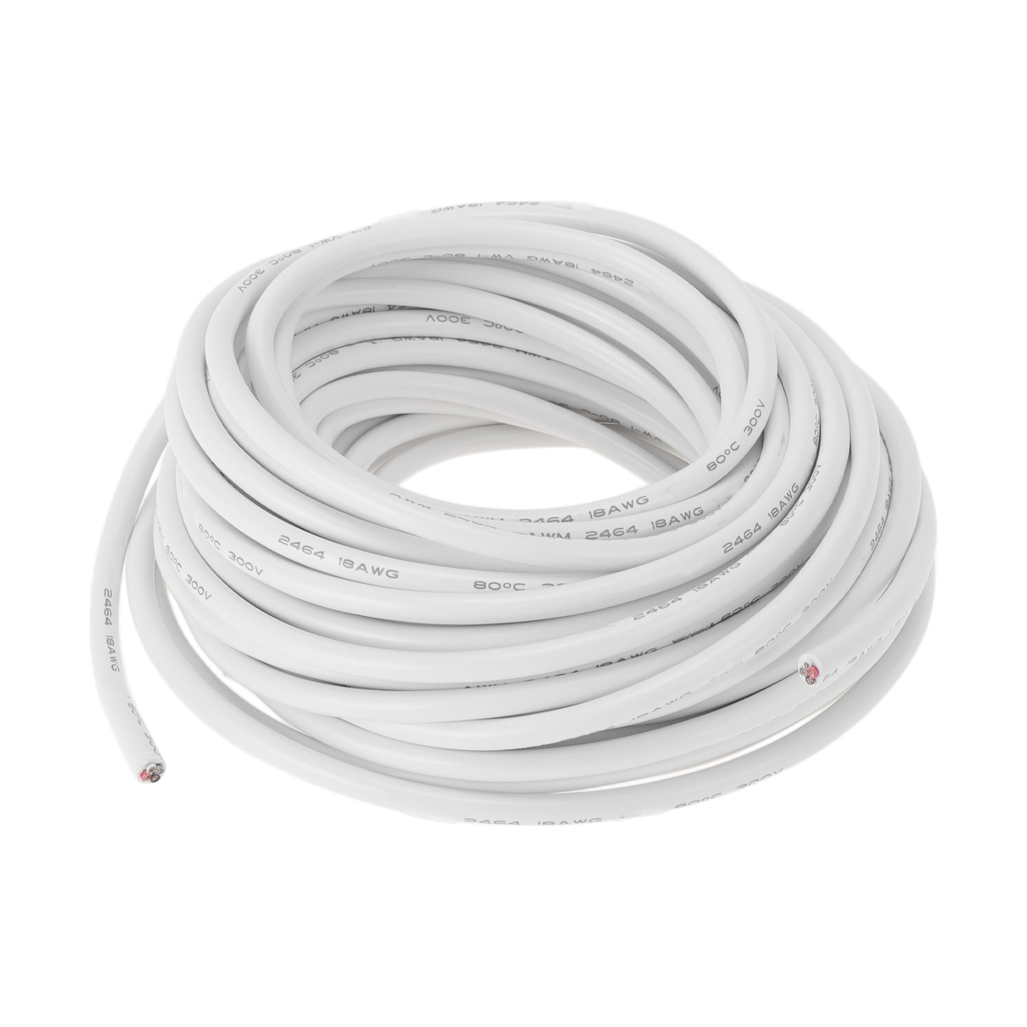 Unique Bargains Electrical Ground Wire Automotive Power Wire 49FT White ...