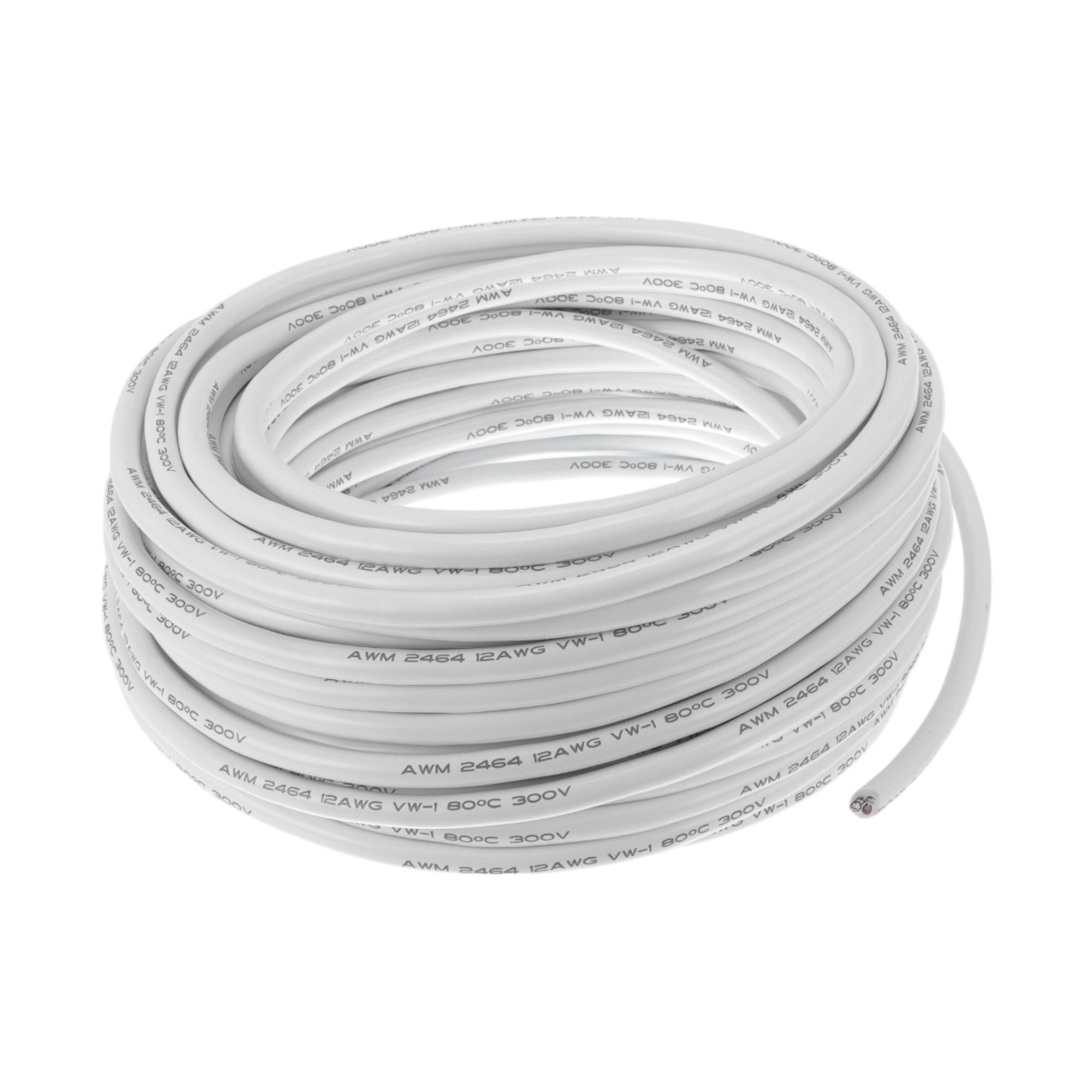 Unique Bargains Electrical Ground Wire Automotive Power Wire 98FT White ...