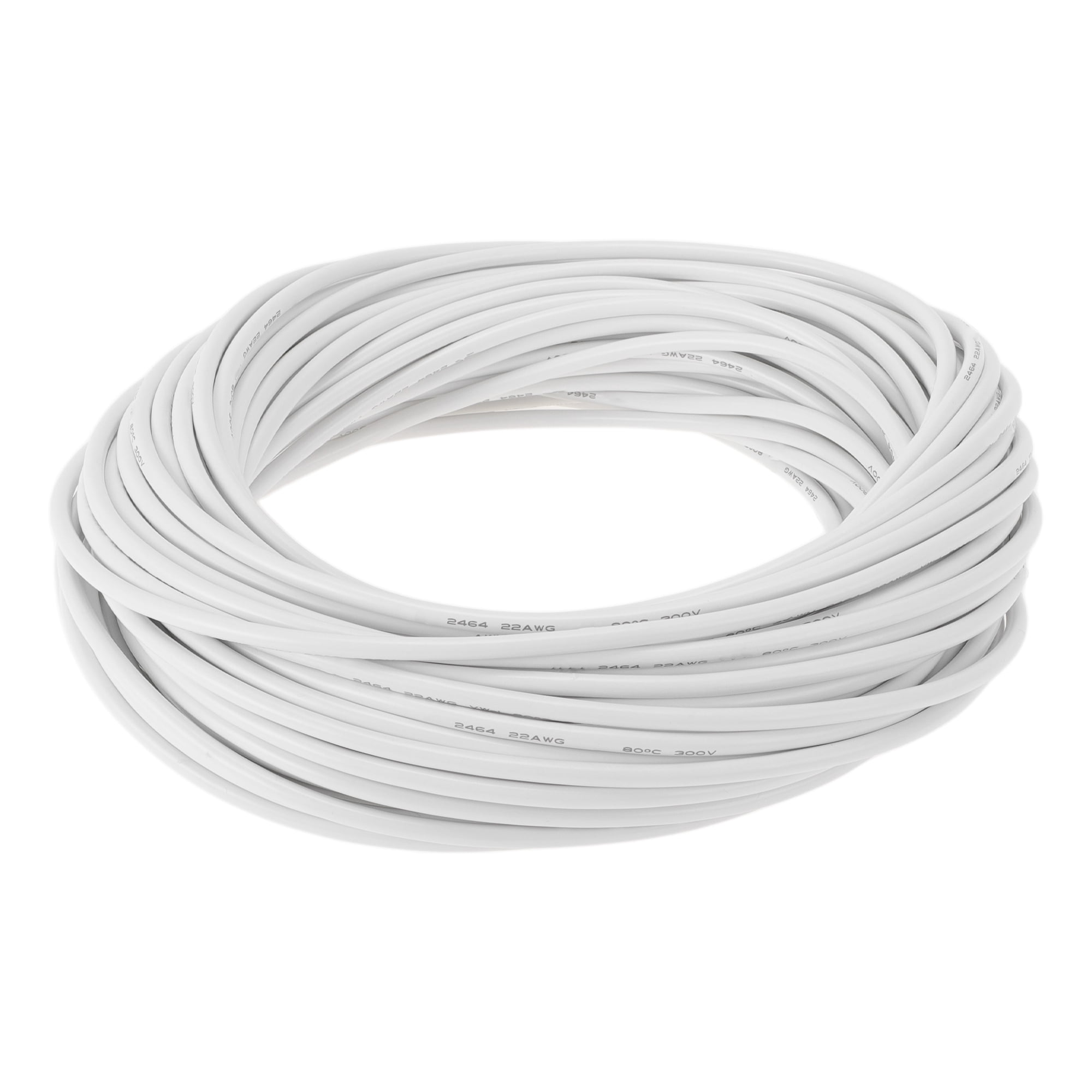 Unique Bargains Electrical Ground Wire Automotive Power Wire 98FT White ...