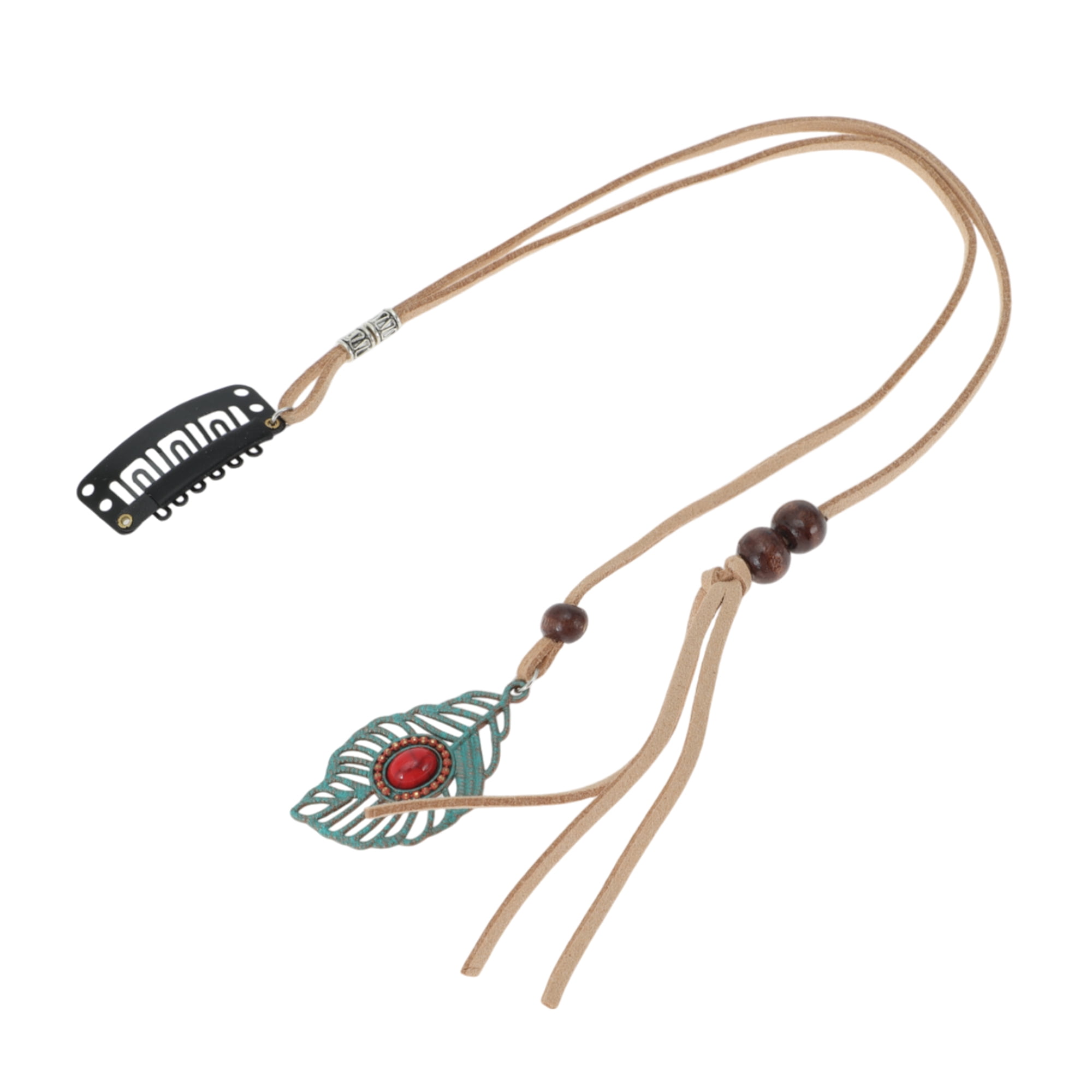 Unique Bargains Elegant Leaf Braided Hair Chain 1Pc Stylish Accessory ...