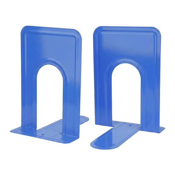 Unique Bargains Expandable Iron Bookends with Compartments Blue 5"L x 5 ...
