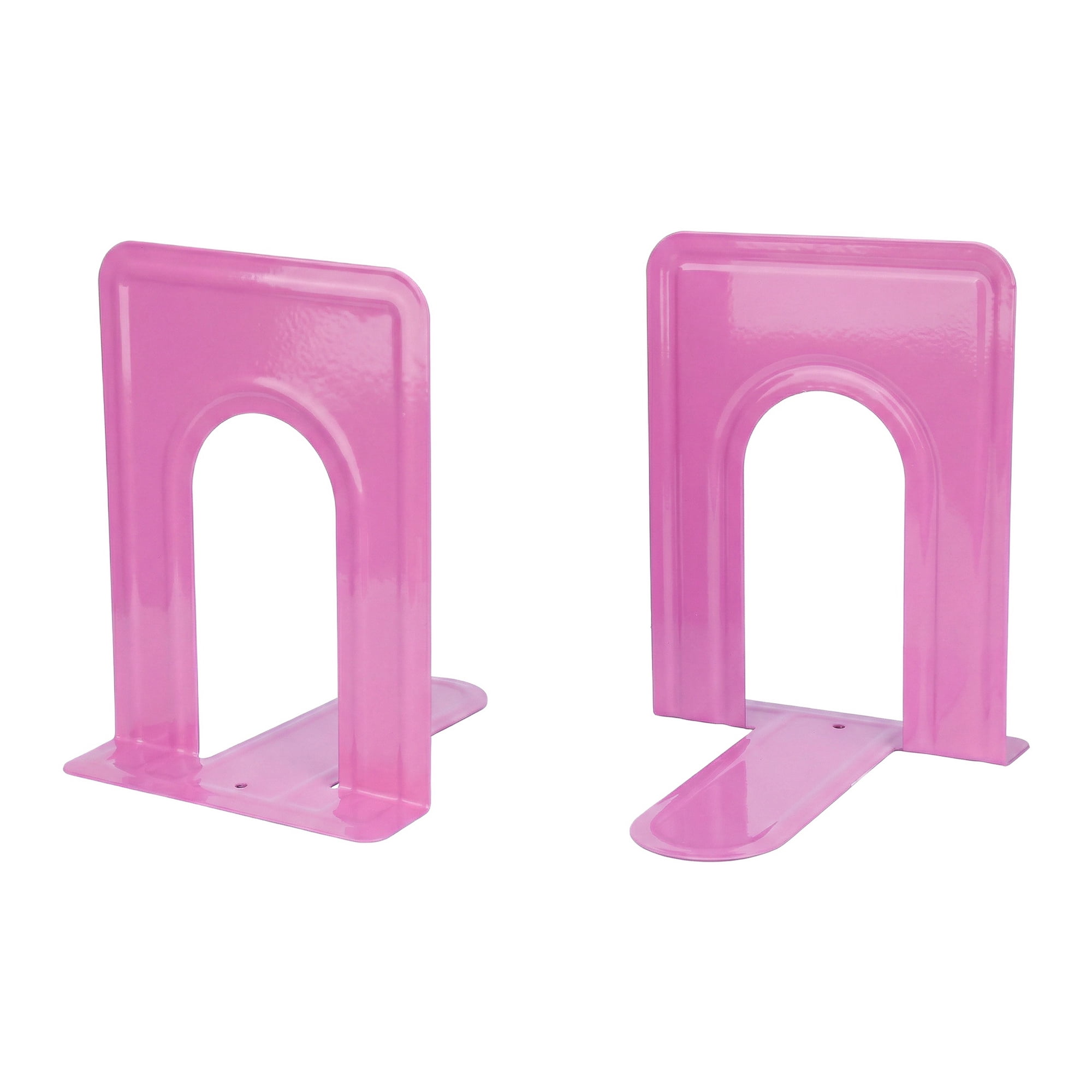 Unique Bargains Expandable Iron Bookends with Compartments Pink 5"L x 5 ...