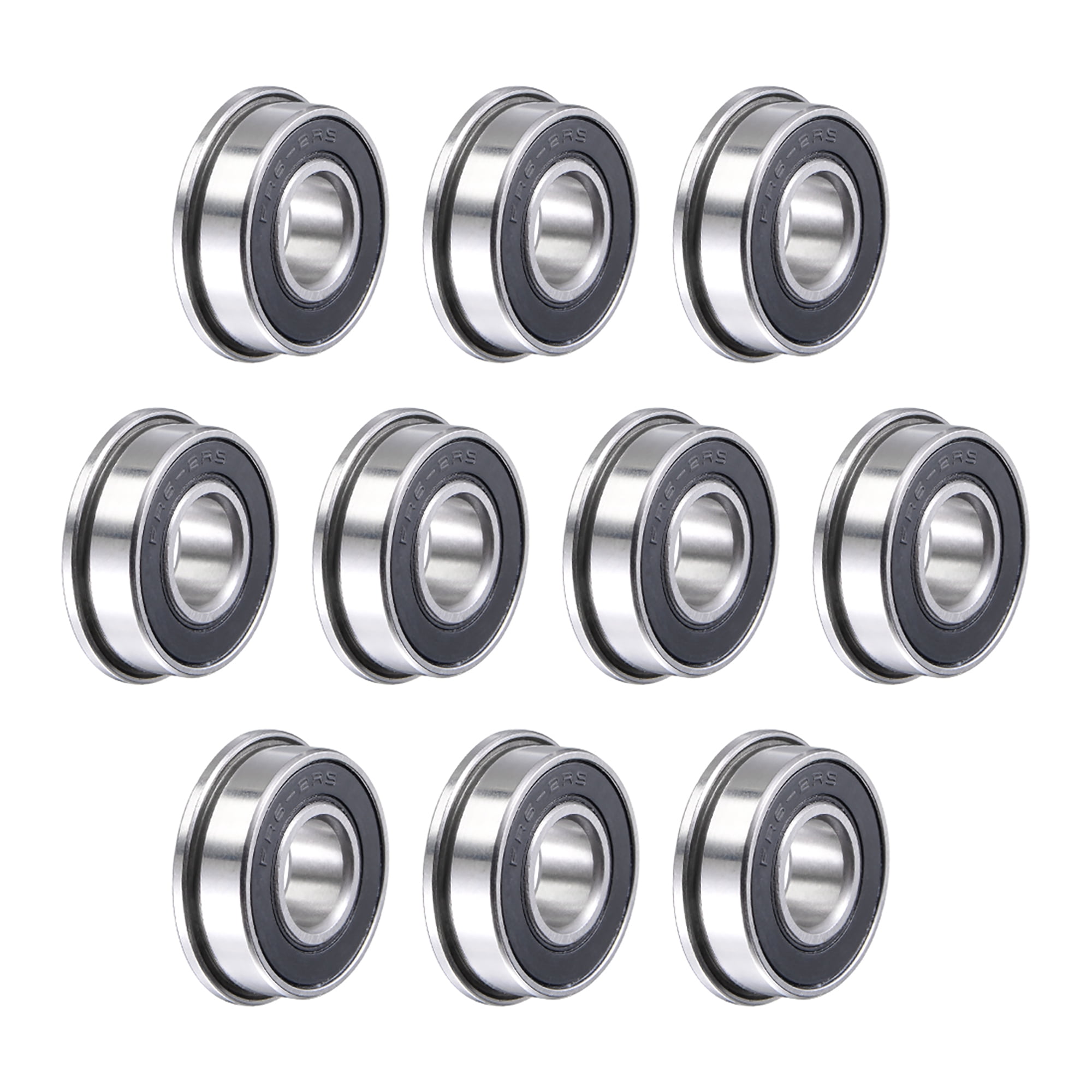 Unique Bargains FR6-2RS Flange Ball Bearing 3/8"x 7/8"x 9/32" Sealed ...
