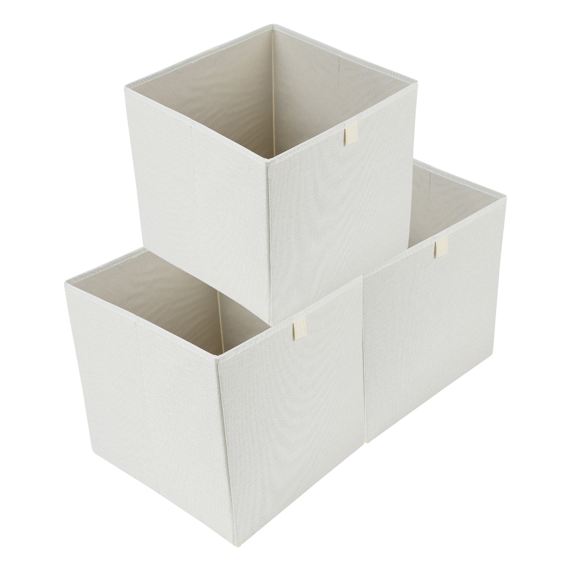 Unique Bargains Fabric Storage Bin for Shelves Closet White 13*13*13in ...