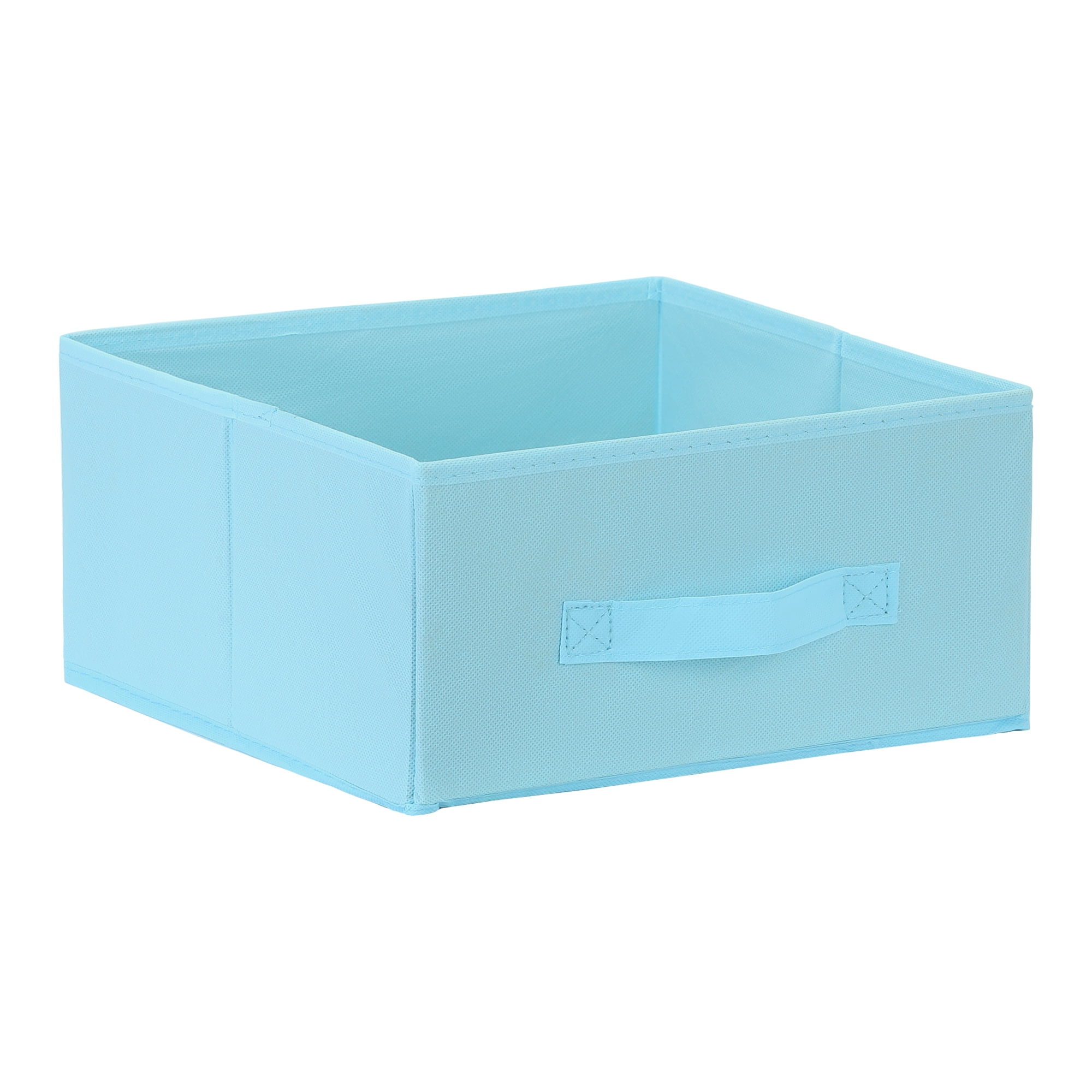 Unique Bargains Fabric Storage Cube Storage Bin Light Blue 11.8*11.8*5 ...