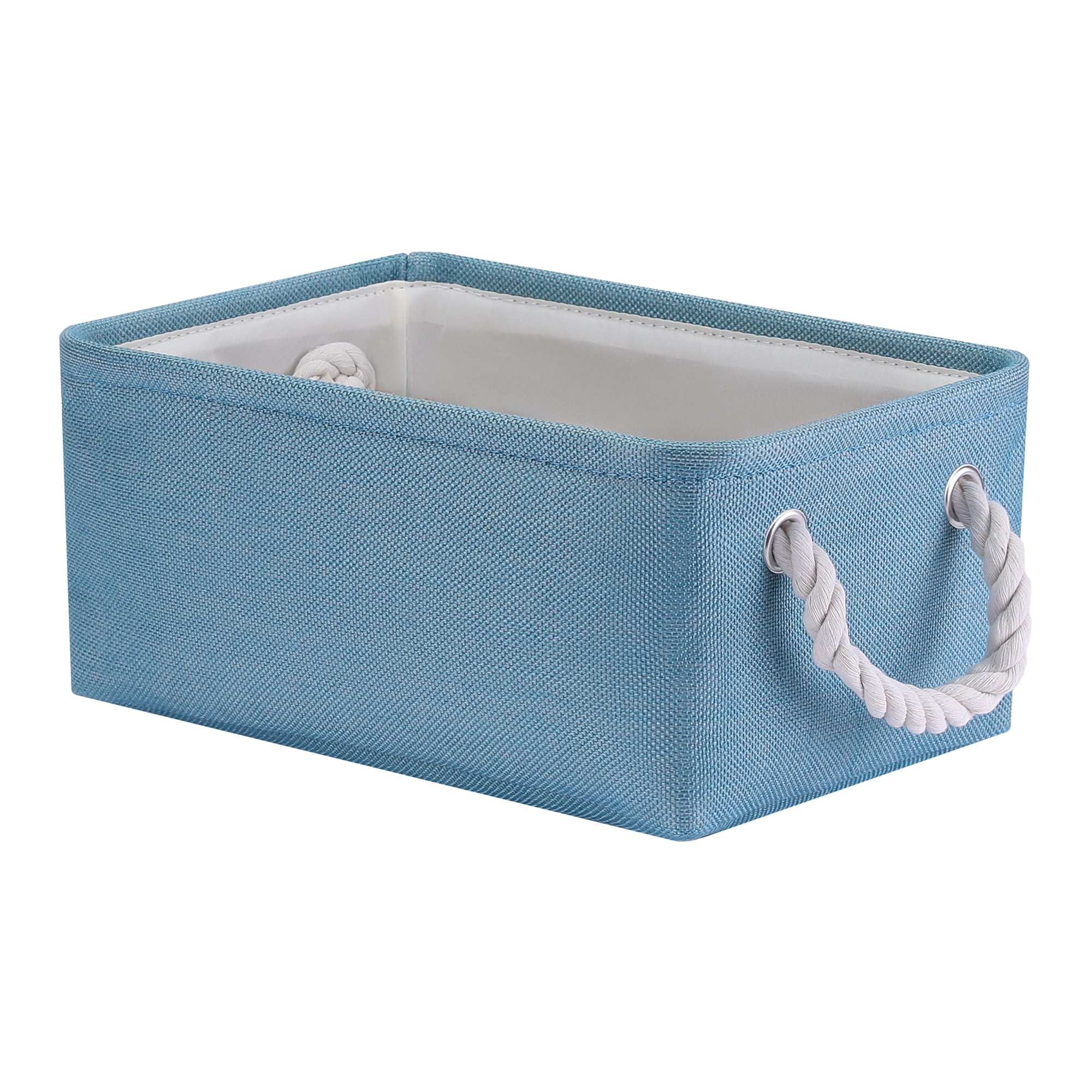 Unique Bargains Fabric Storage Cube Storage Bin Storage Basket Blue 12* ...