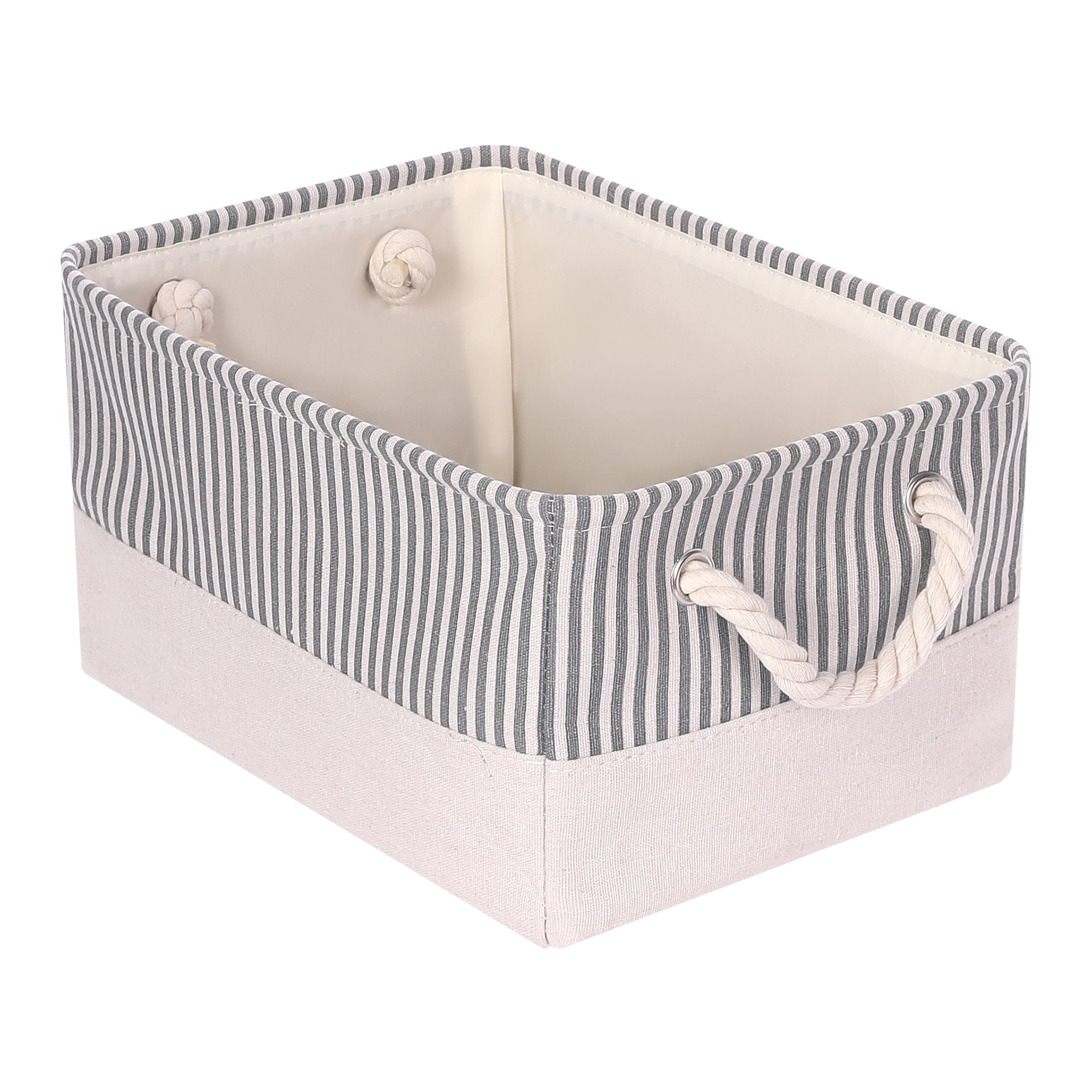 Unique Bargains Fabric Collapsible Storage Organizer Basket Bin with ...