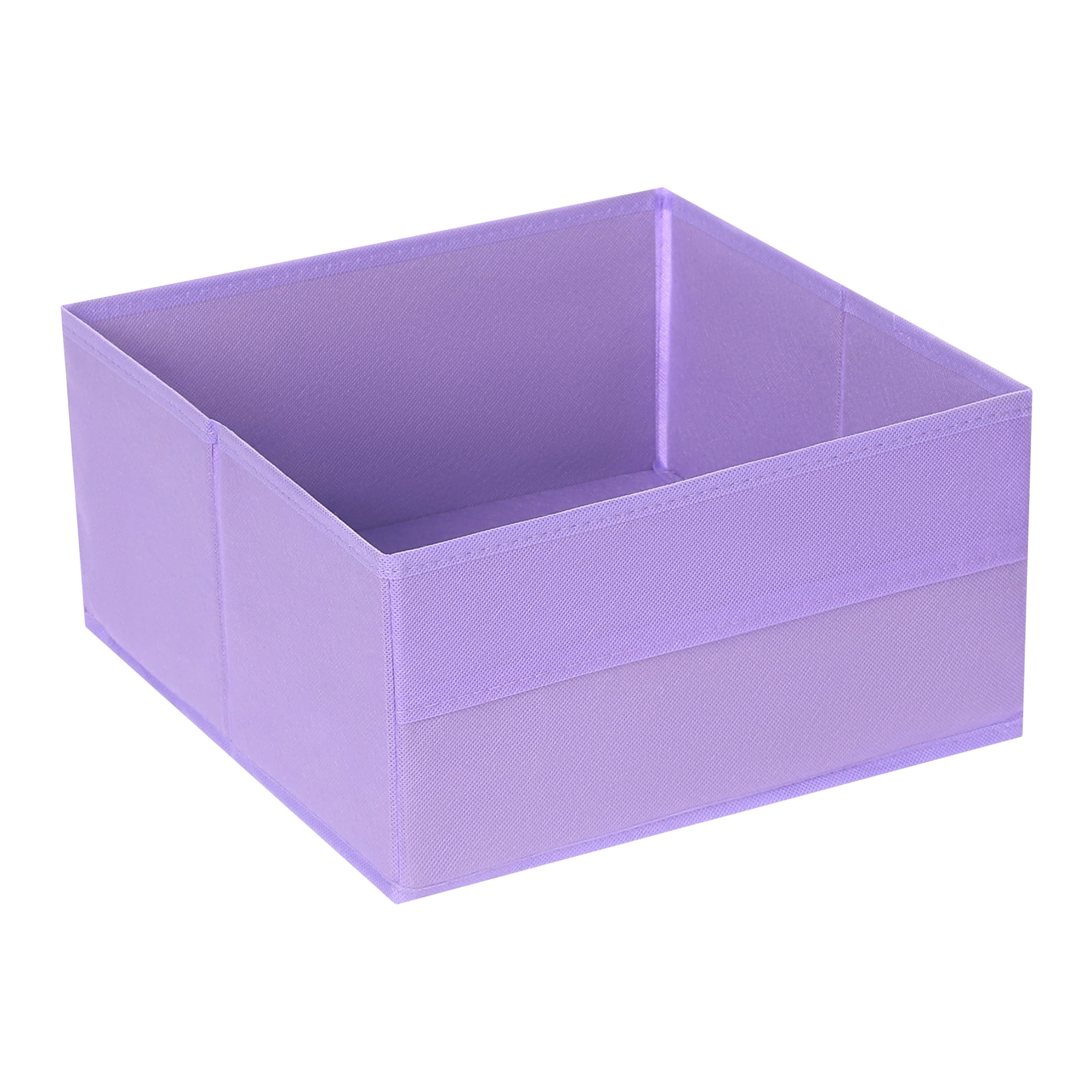 Unique Bargains Foldable Fabric Storage Cube Basket Purple 12x12x6in ...