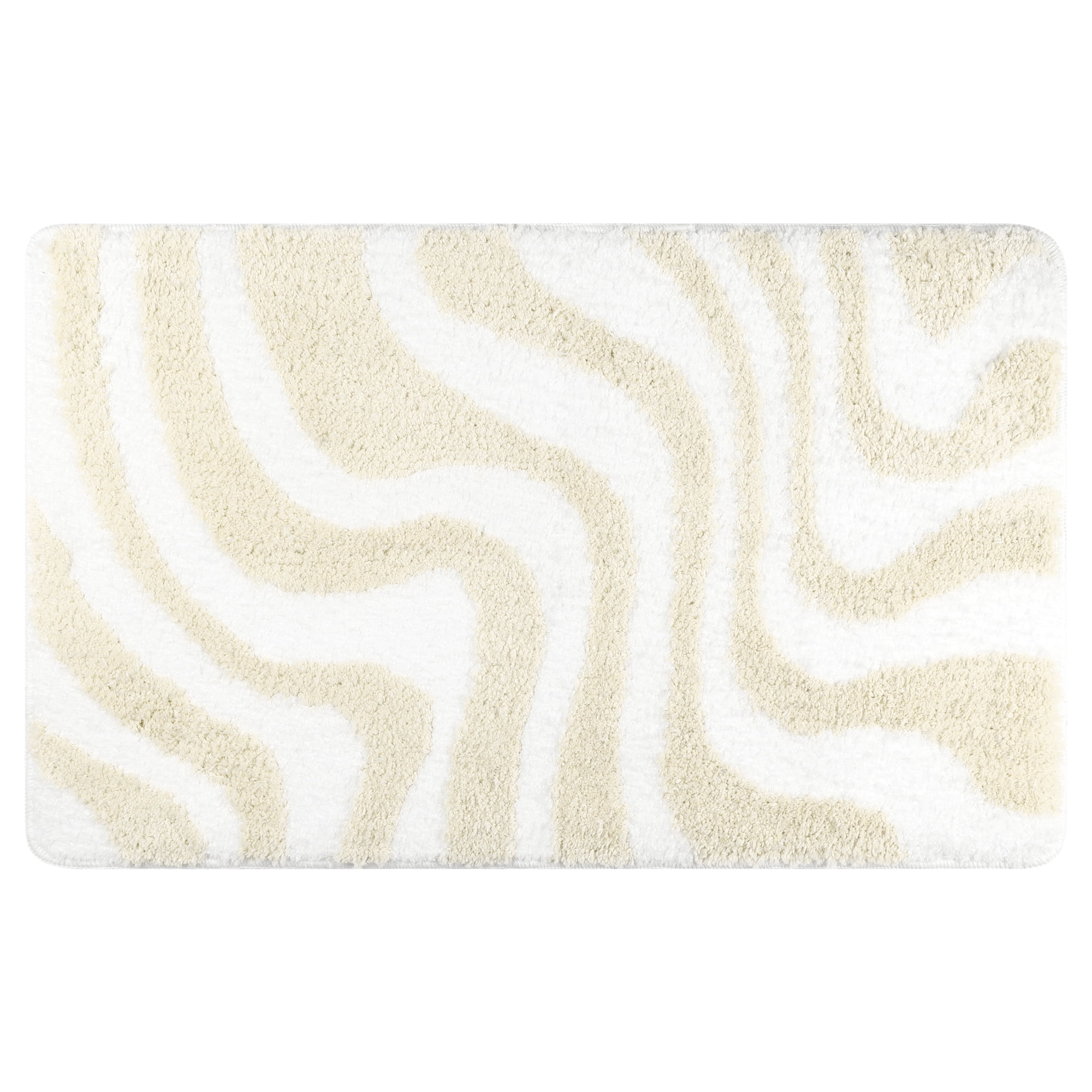 Unique Bargains Fashion Wave Pattern Bathroom Rug Mat Soft Absorbent ...