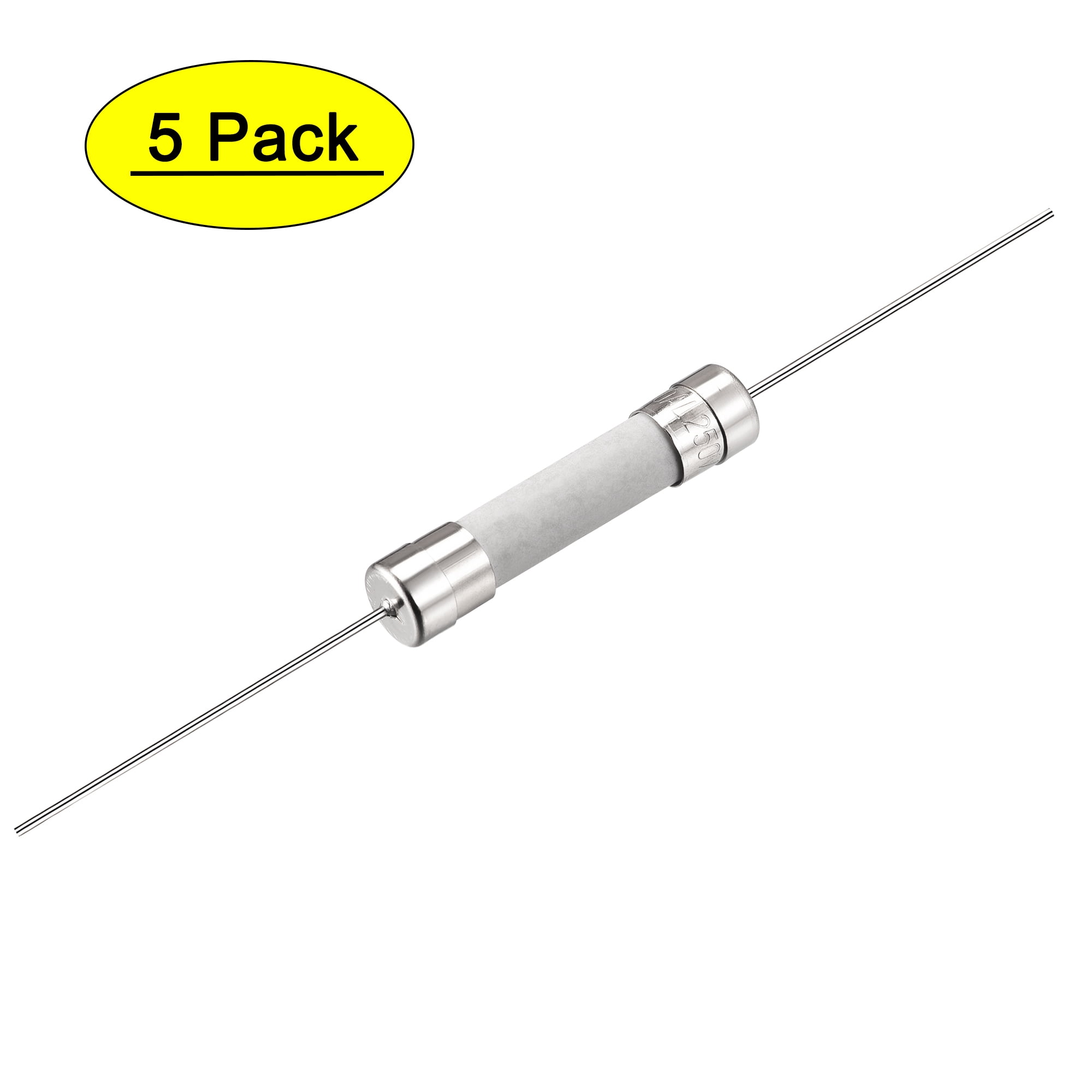 Unique Bargains Fast Blow Fuse Lead Wire Ceramic Fuses 6mm x 32mm 250V ...