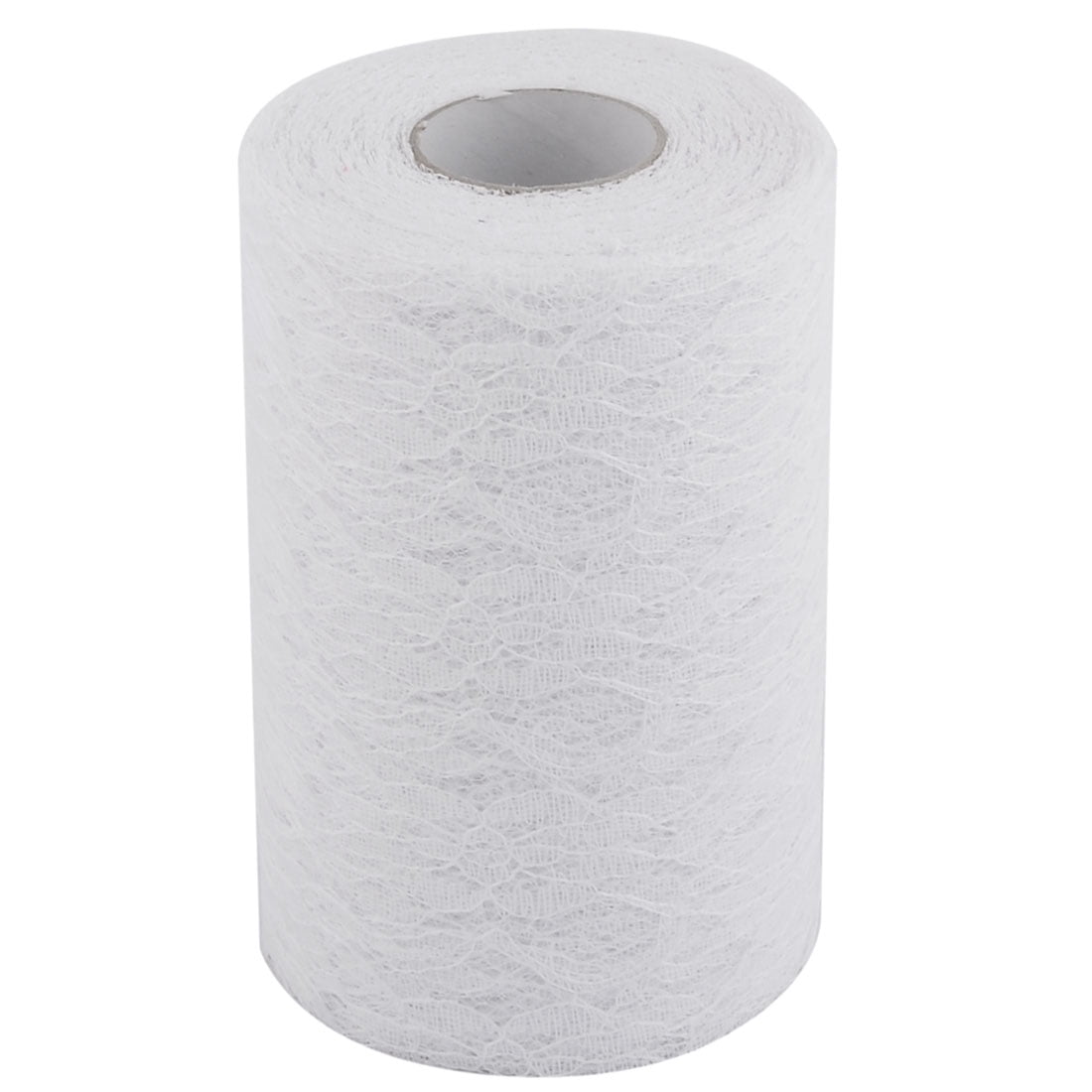 Unique Bargains 6" x 25yd White Lace Ribbon Fabric Tulle Spool Roll for ...