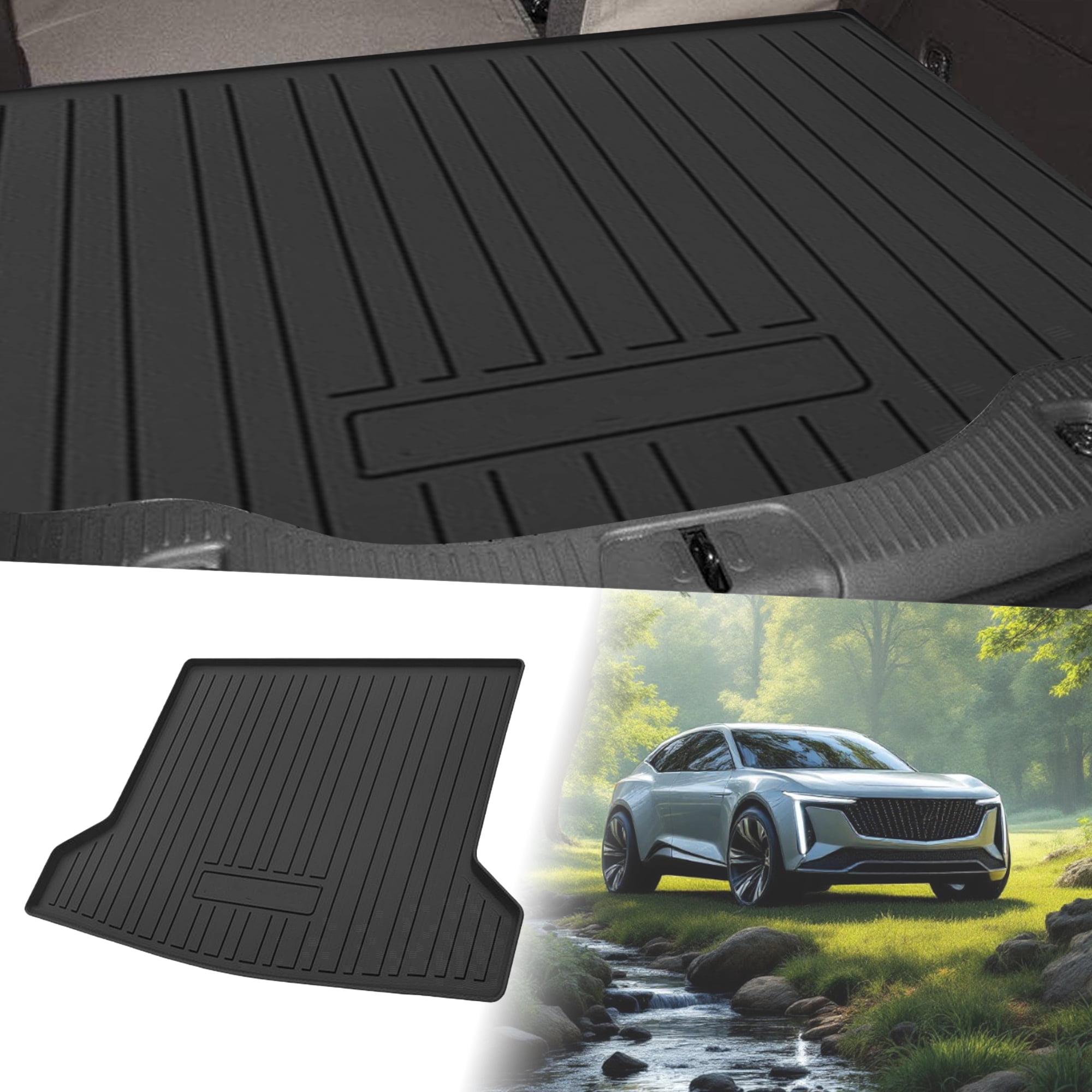Unique Bargains Flat Face Cargo Liner Rear Trunk Mat Trunk Cargo ...