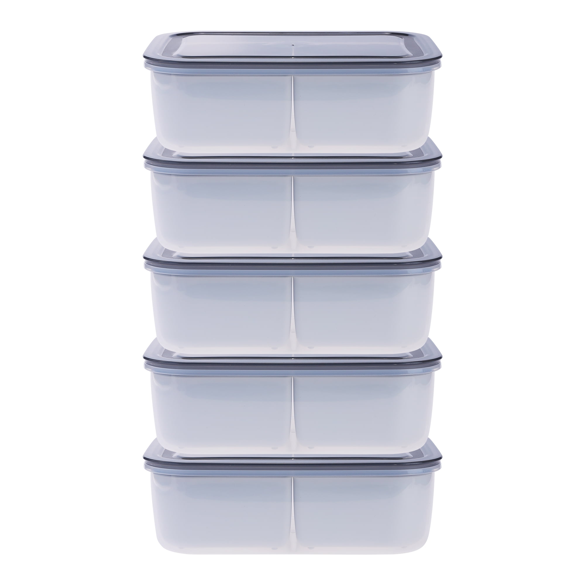 Unique Bargains Food Storage Containers Meal Prep 5 Packs 4 Grids-No ...