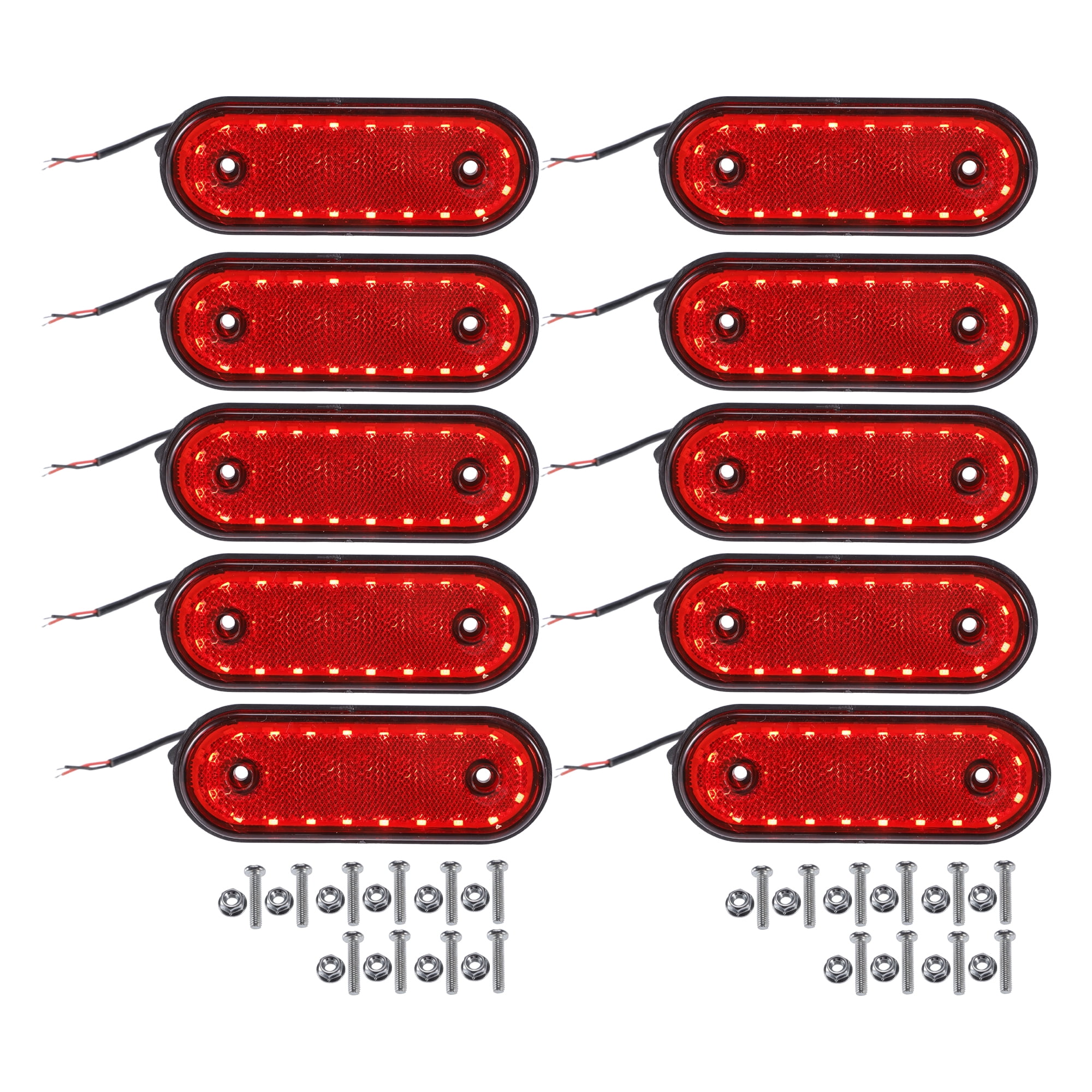 Unique Bargains Front Rear Side Marker Light 2 LED Waterproof for Truck ...