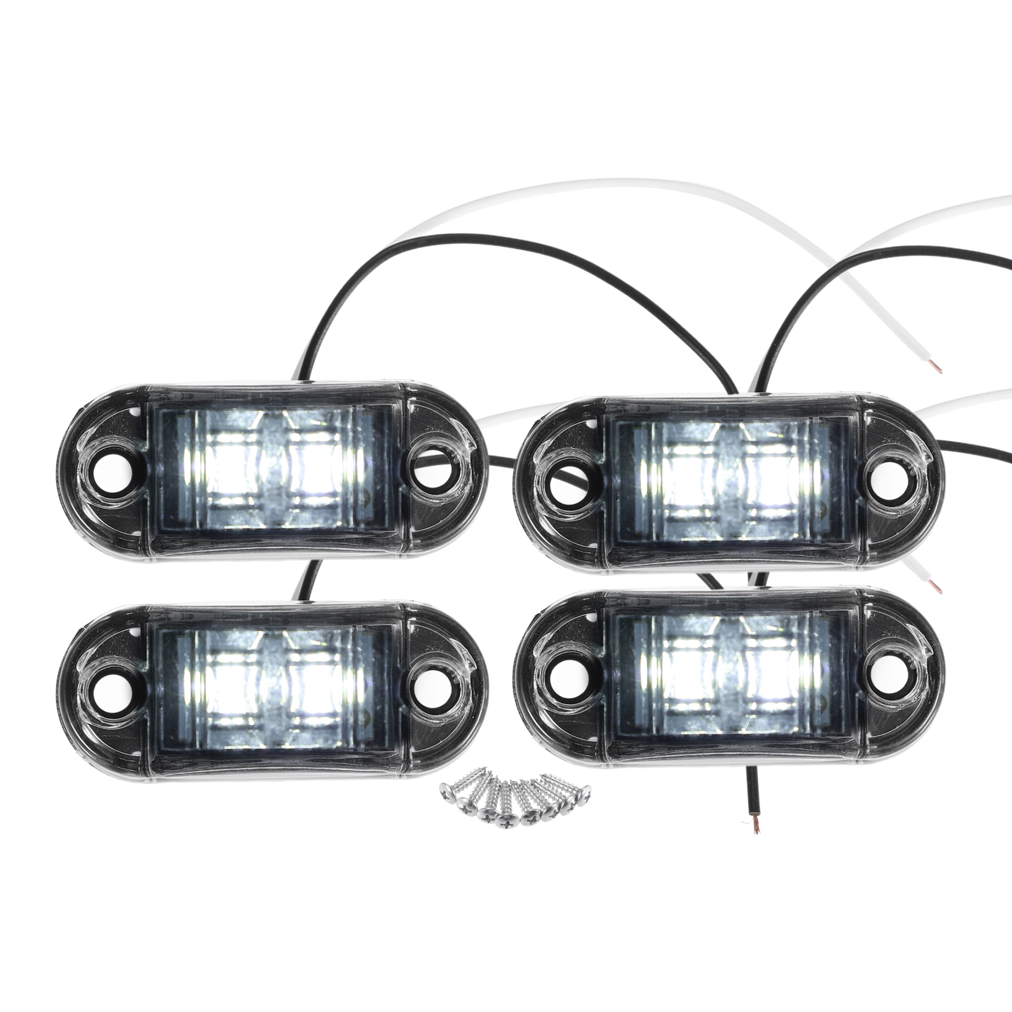 Unique Bargains Front Rear Side Marker Light 2 LED for Truck Camper Van ...