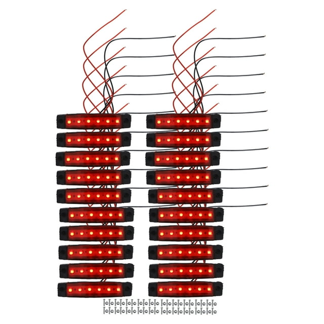 Unique Bargains Front Rear Side Marker Light 6 LED for Trailer Truck ...