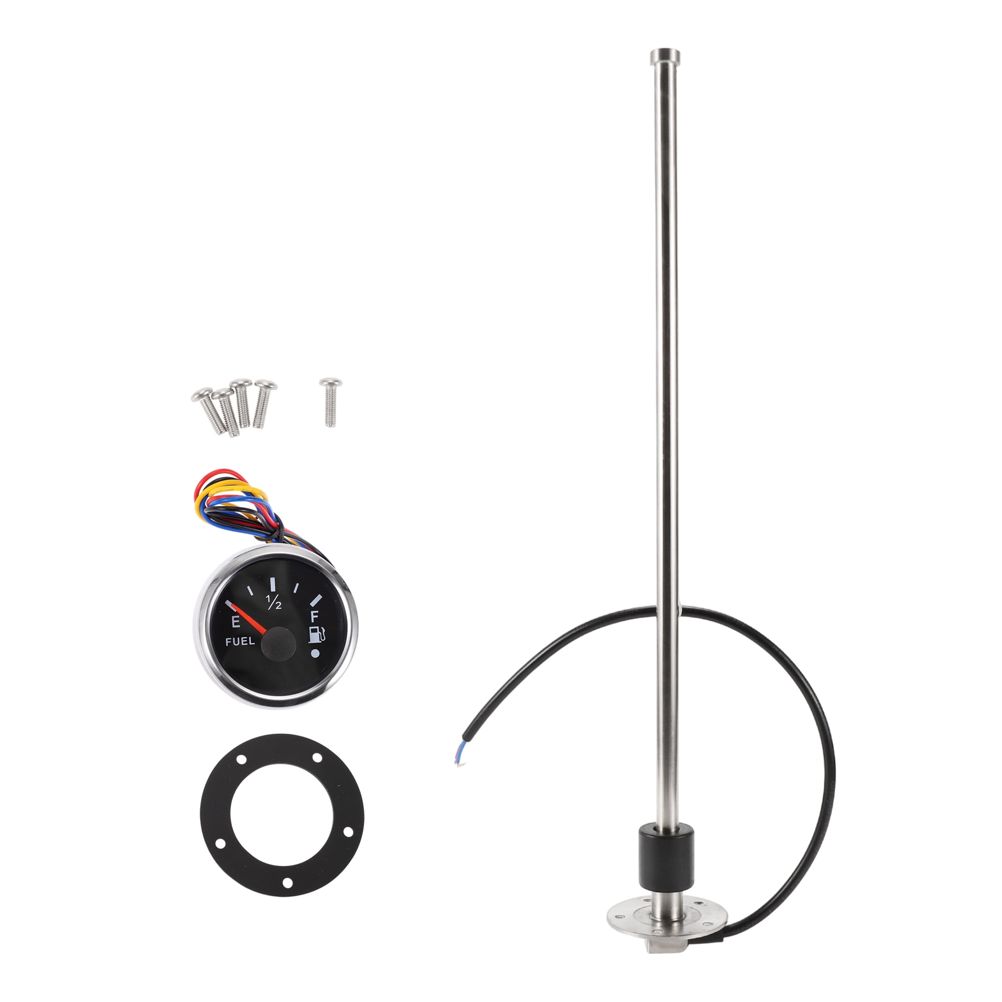 Unique Bargains Fuel Sending Unit and Gauge Kit 18.9" Length Boat Fuel ...