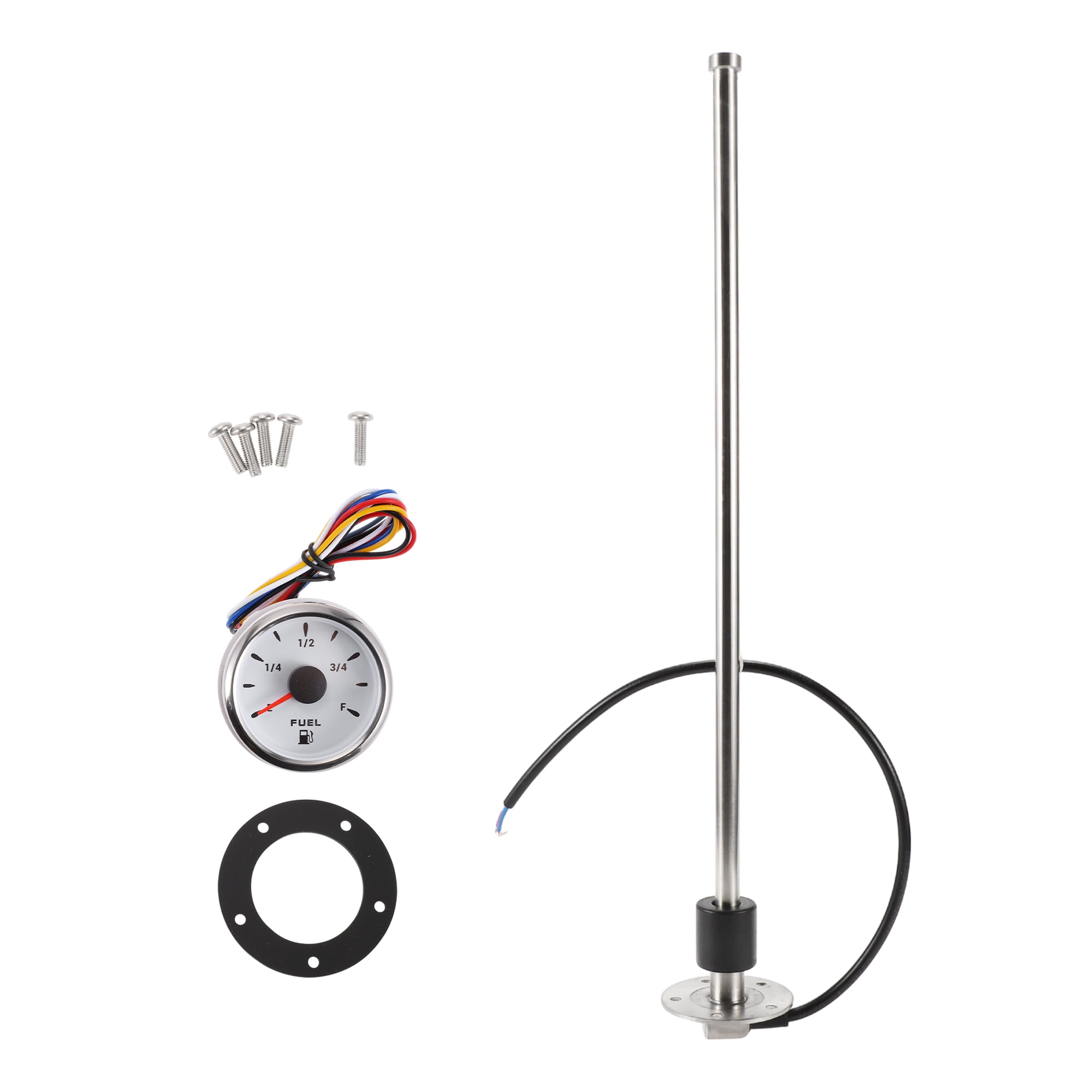 Unique Bargains Fuel Sending Unit and Gauge Kit 18.9" Length Boat Fuel ...