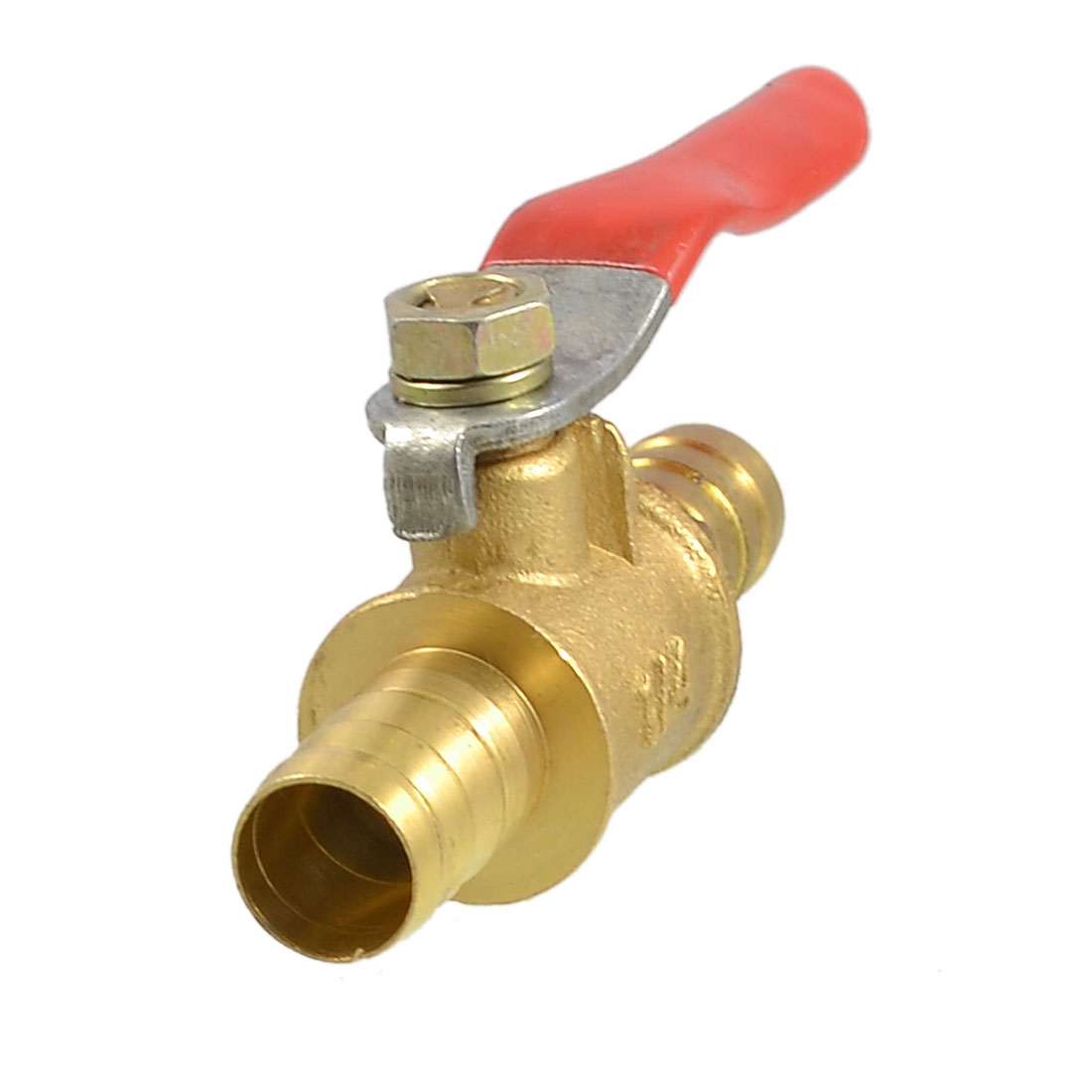 Unique Bargains Full Port 10mm Hose Tail 2-way Red Lever Handle Ball ...