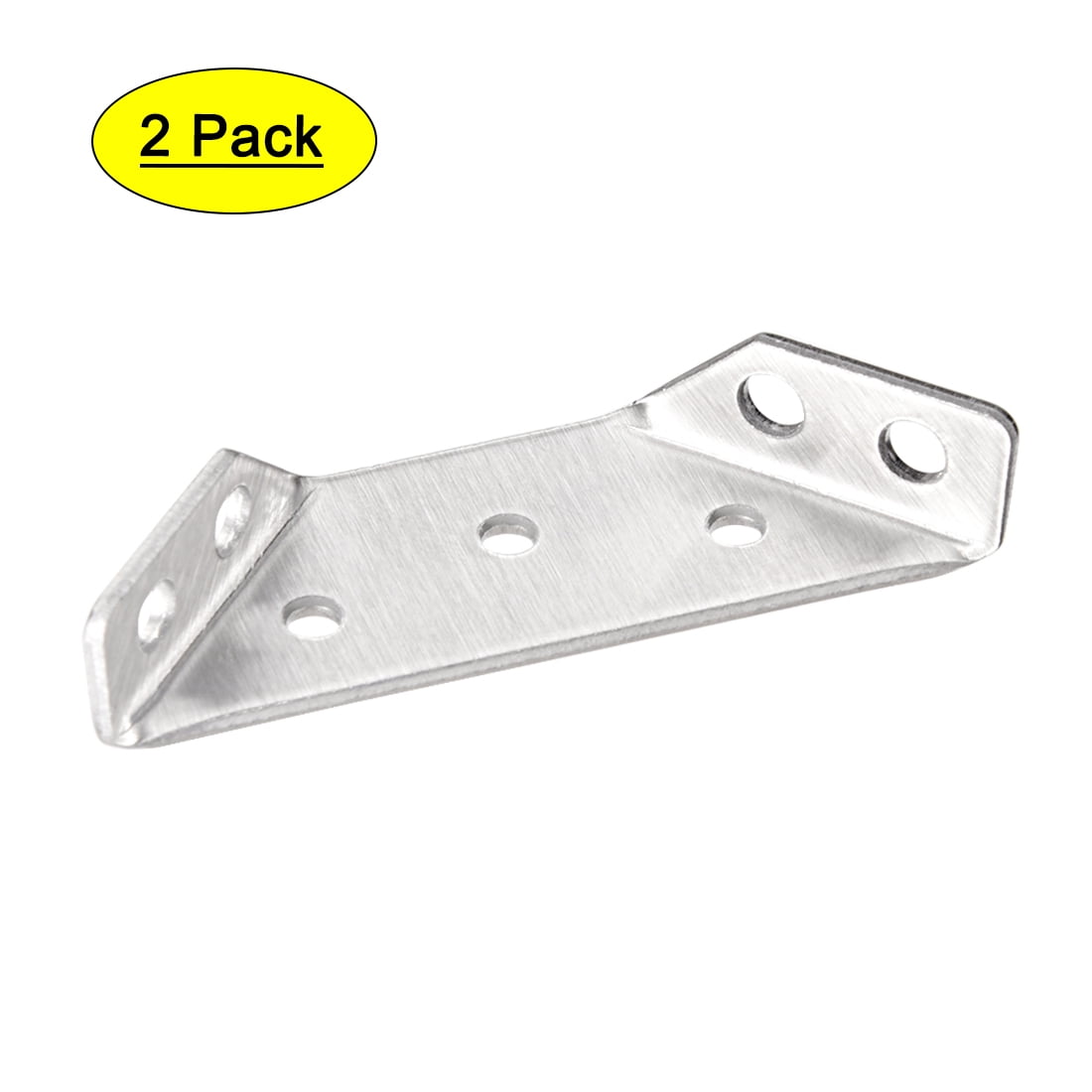 Unique Bargains Furniture Cupboard Stainless Steel Flange Corner Brace ...