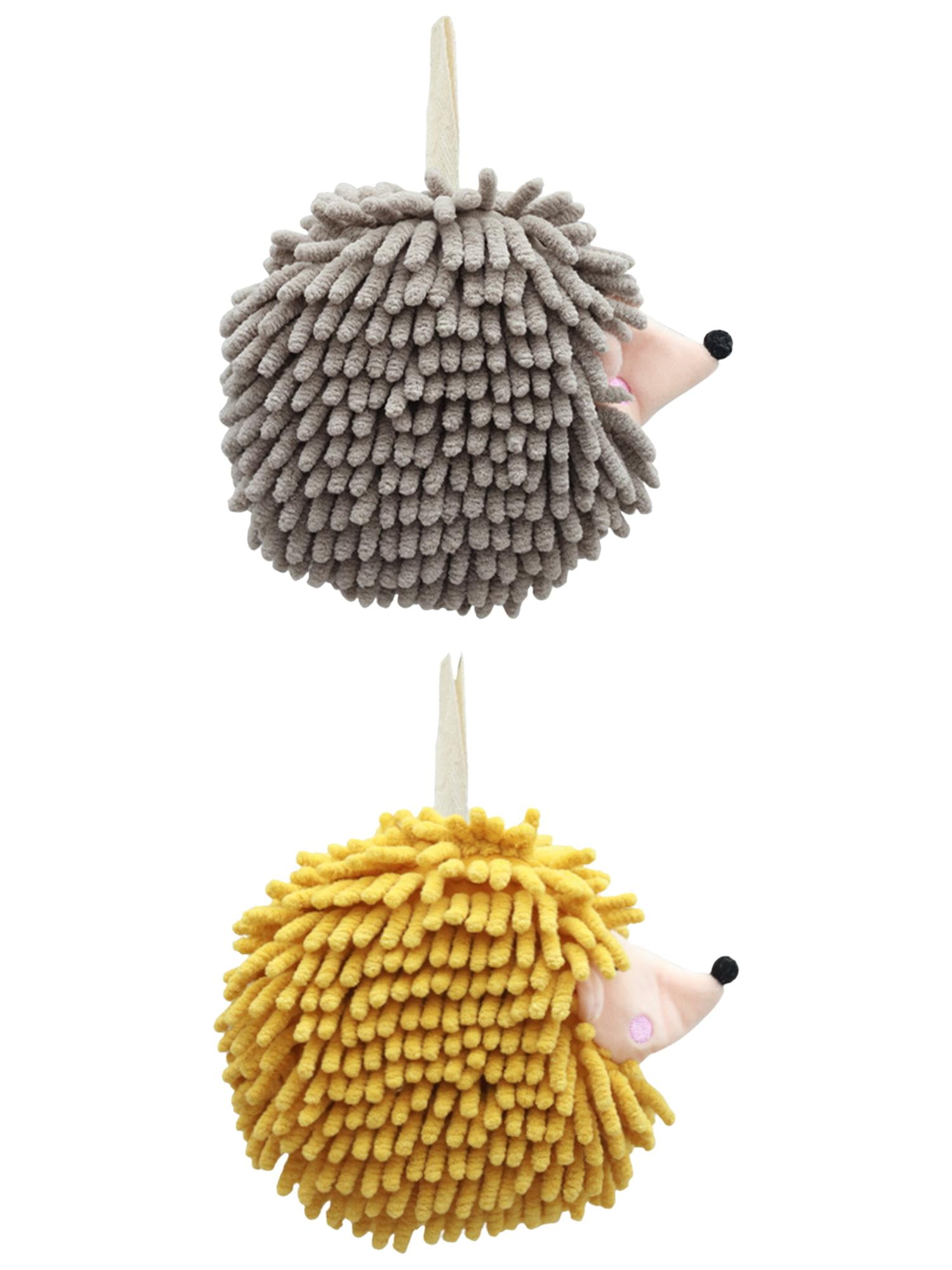 Unique Bargains Fuzzy Ball Hand Towel 2 Pcs Soft Chenille Towels 7" x 7 ...