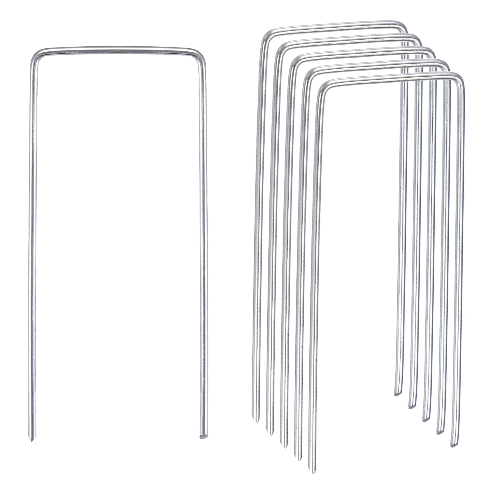 Unique Bargains Galvanized Outdoor Rustproof Pins Garden Landscape Lawn ...