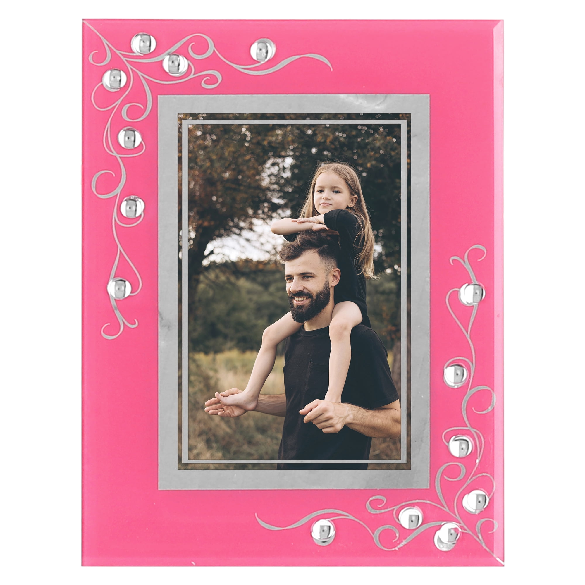 Unique Bargains Glass Picture Frame for Tabletop Display Real Glass ...