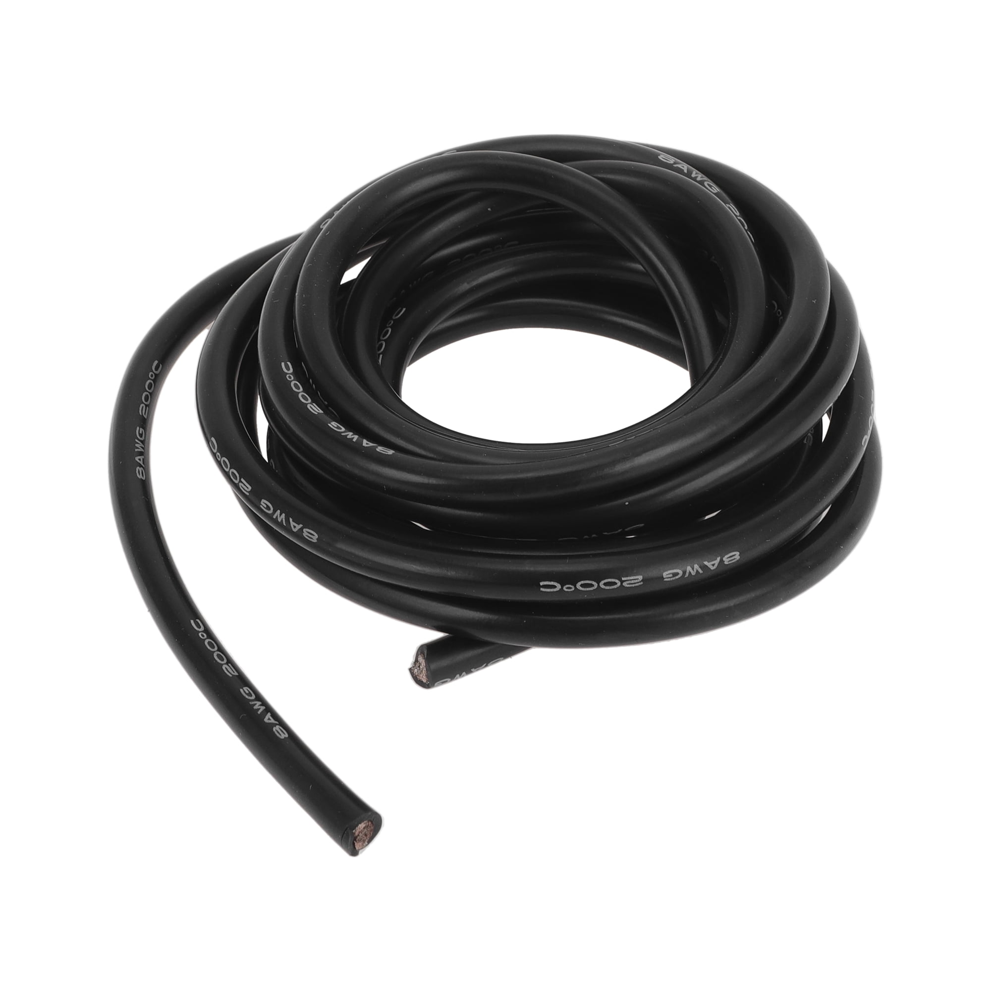 Unique Bargains Ground Wire Power Wire 300cm Black TC 1 Pcs 8AWG Fully ...