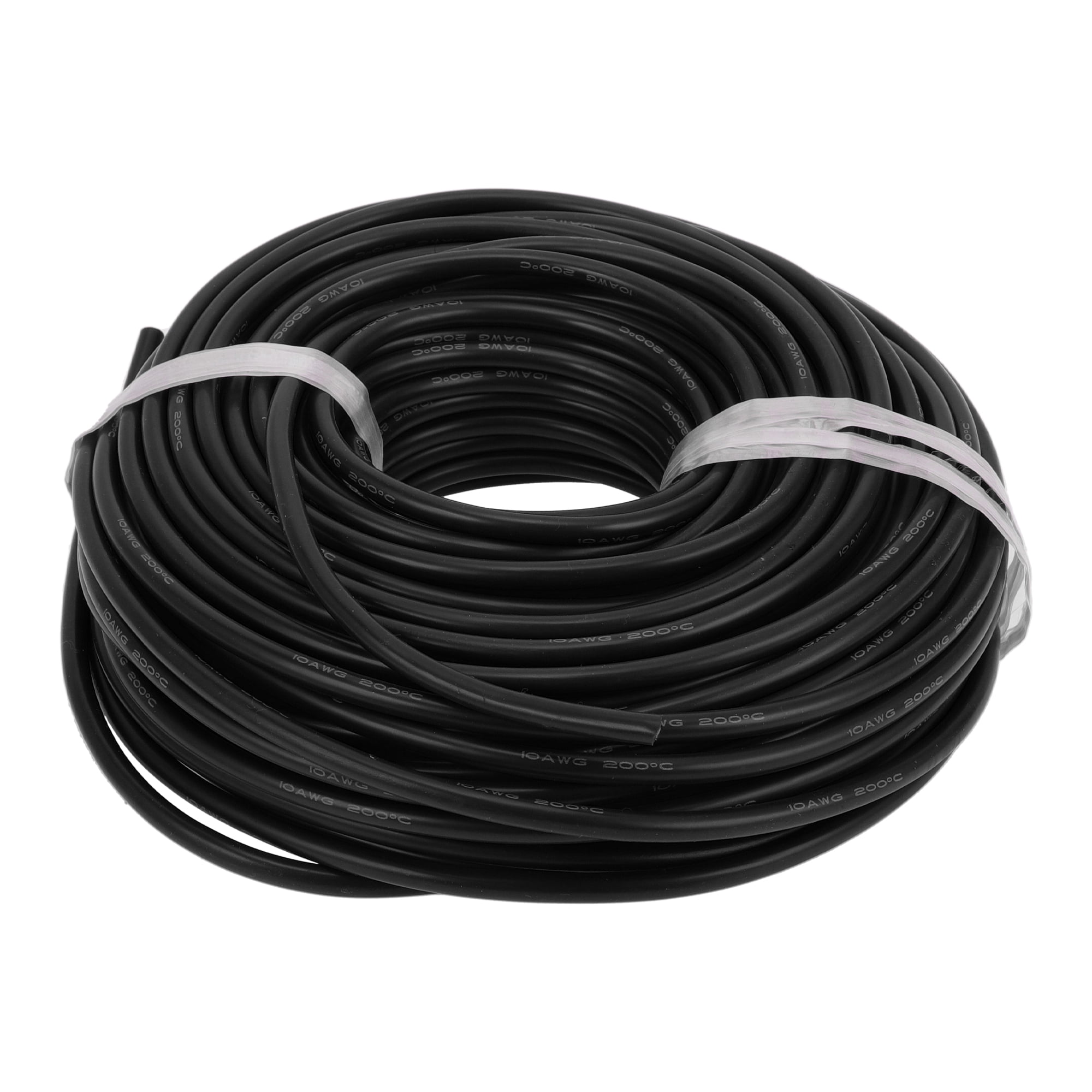 Unique Bargains Ground Wire Power Wire 30m Black TC 1 Pcs 10AWG Fully ...